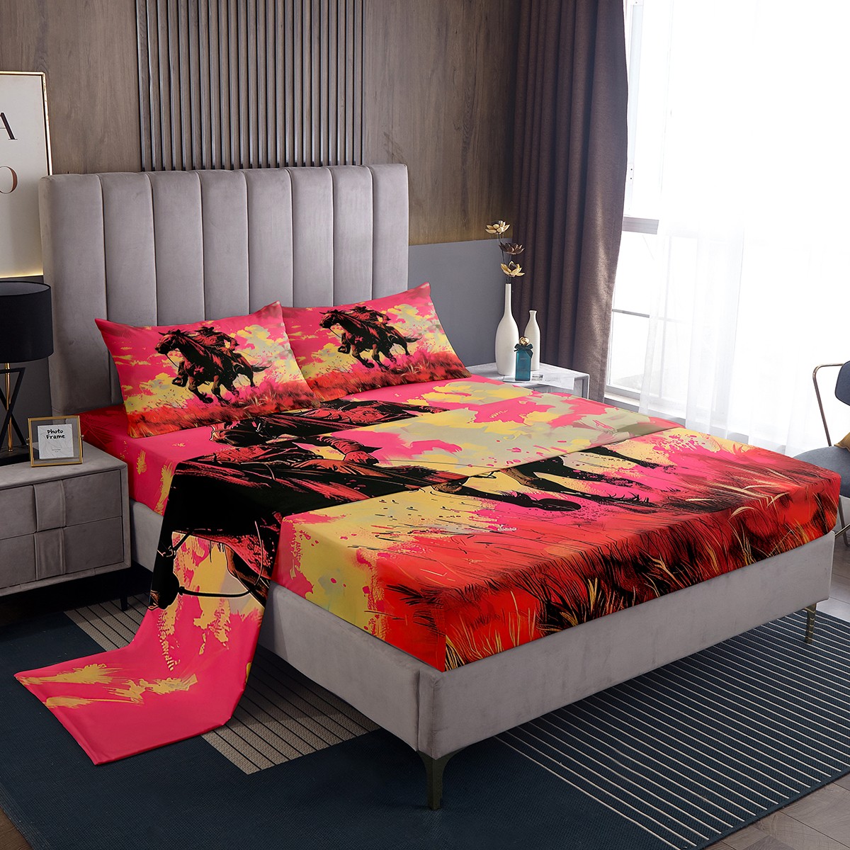 Girly Western Bedding Set Twin,Vinatge Western CowCowBed Sheets Set ...