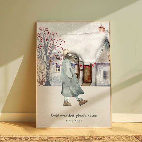 Girly Winter Quote Wall Art, Stretched Canvas Size 12x18 - Walmart.com