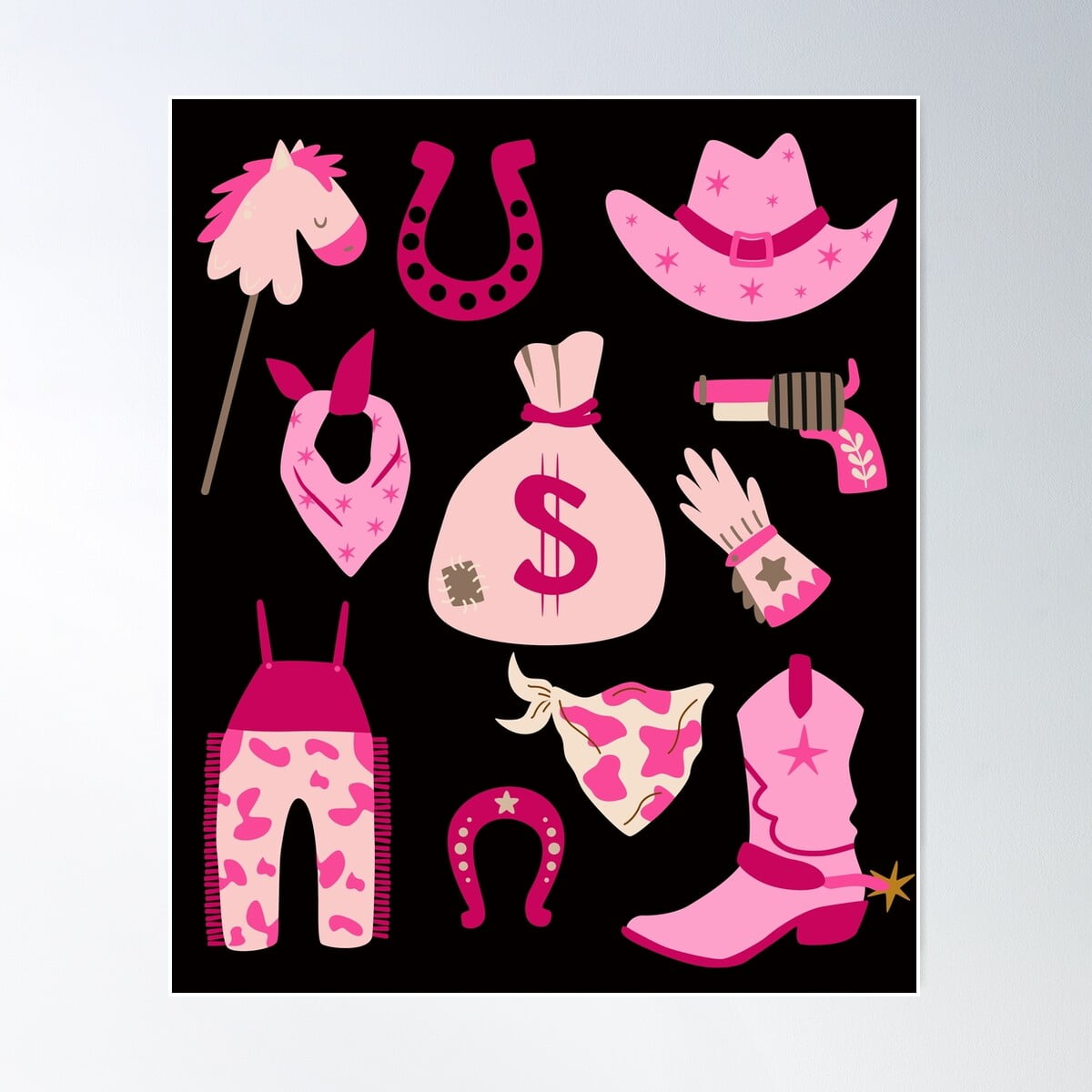 Girly cowboy Poster, 12x18 UNFRAMED - Walmart.com