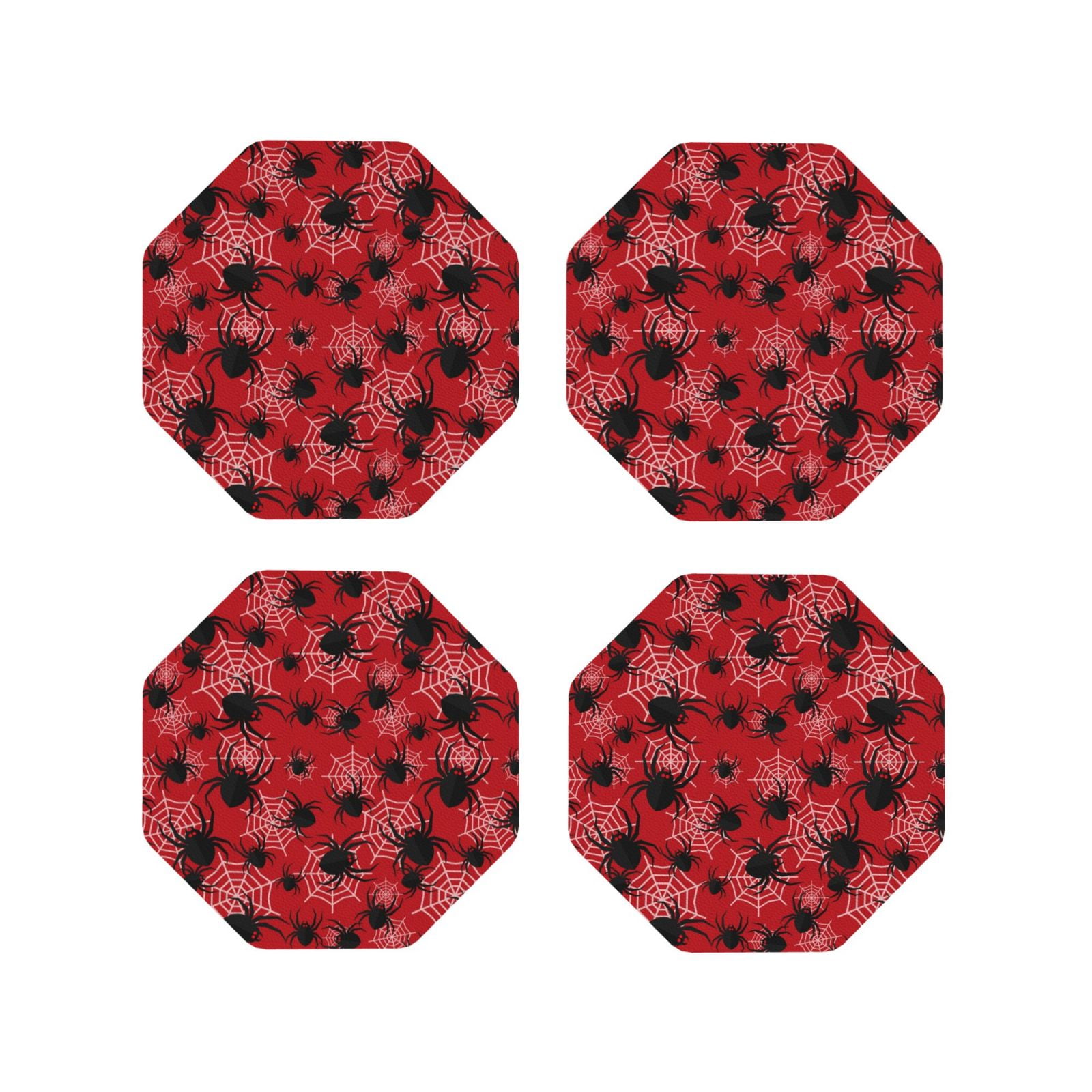 Giroia A Web With A Spider 1 for Durable and Non Slip Leather Coaster ...