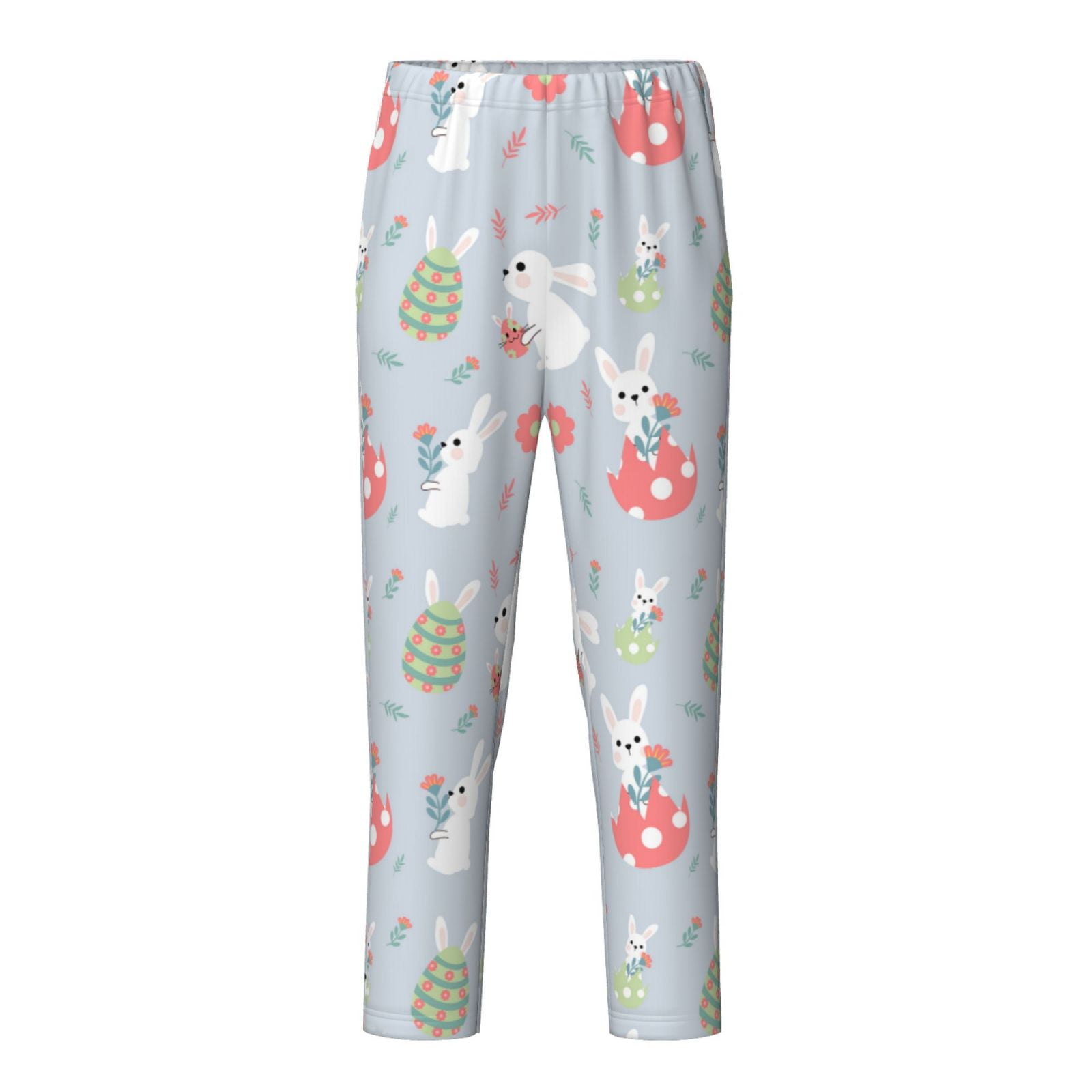 Giroia Bunny cartoon with easter for Pajama Pants Men Elastic Waistband ...