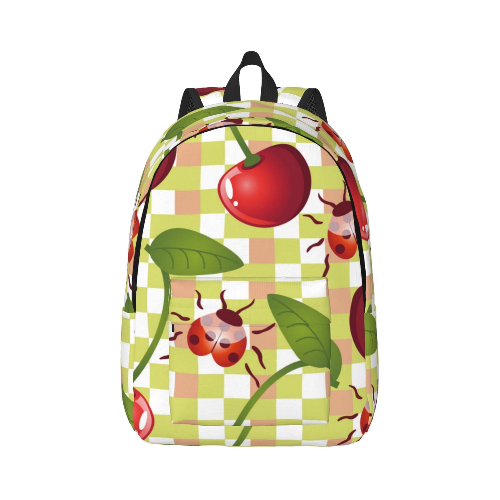 Giroia Cherries and Ladybirds for Canvas Backpack for Men and Women ...