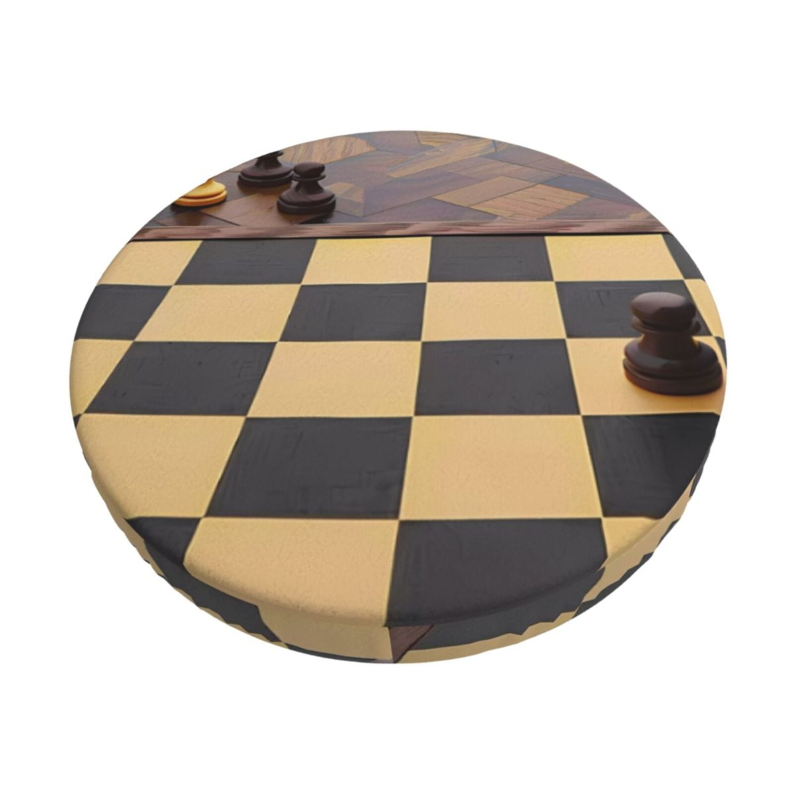 Giroia Chess Board With Pawns for Round Bar Chair Cushion Cover Round ...