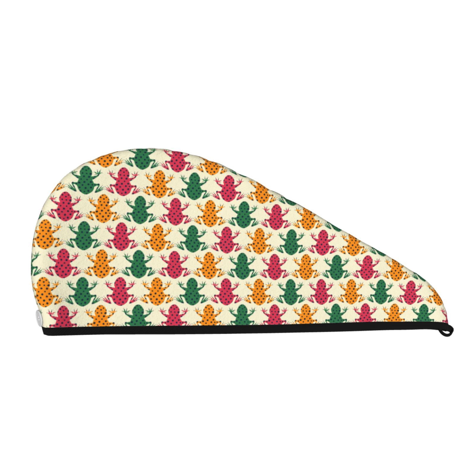 Giroia Colorful Frogs for Hair Caps with Buttons for Fast Drying Curly ...