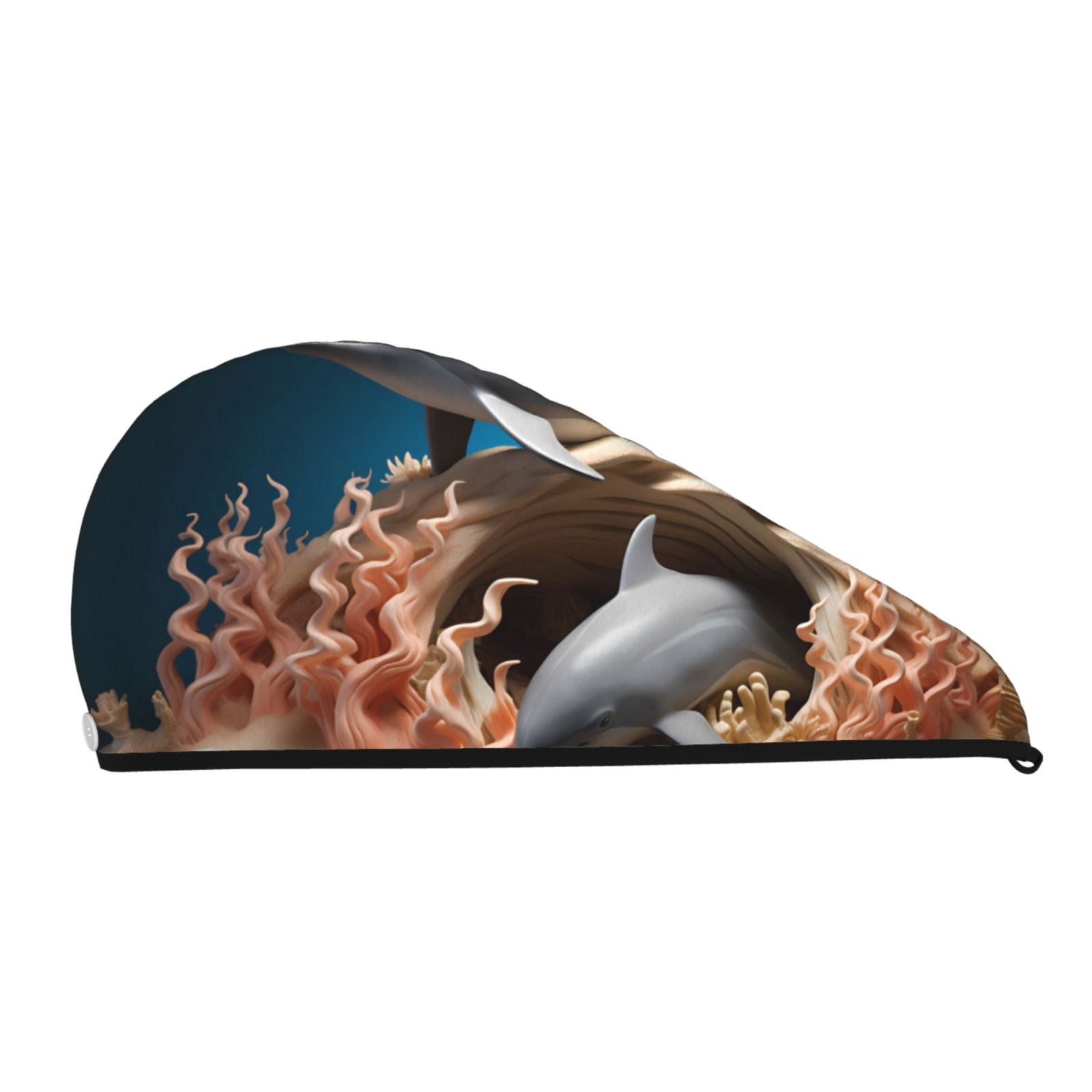Giroia Coral Fish Dolphin for Hair Caps with Buttons for Fast Drying ...