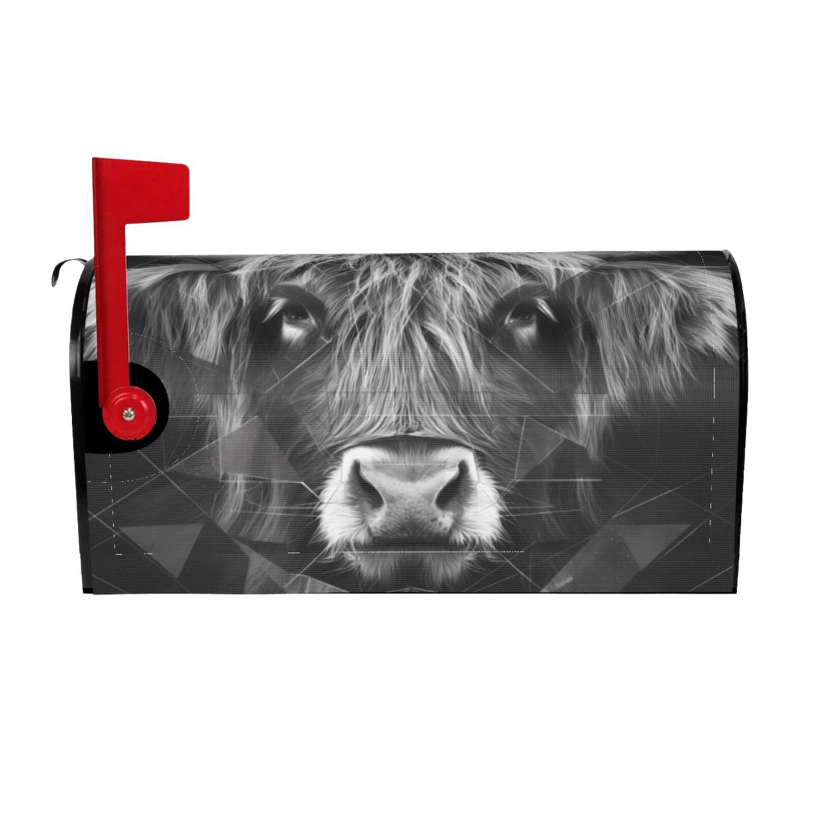 Giroia Geometric Bull Design for Mailbox Covers Mail Box Covers ...