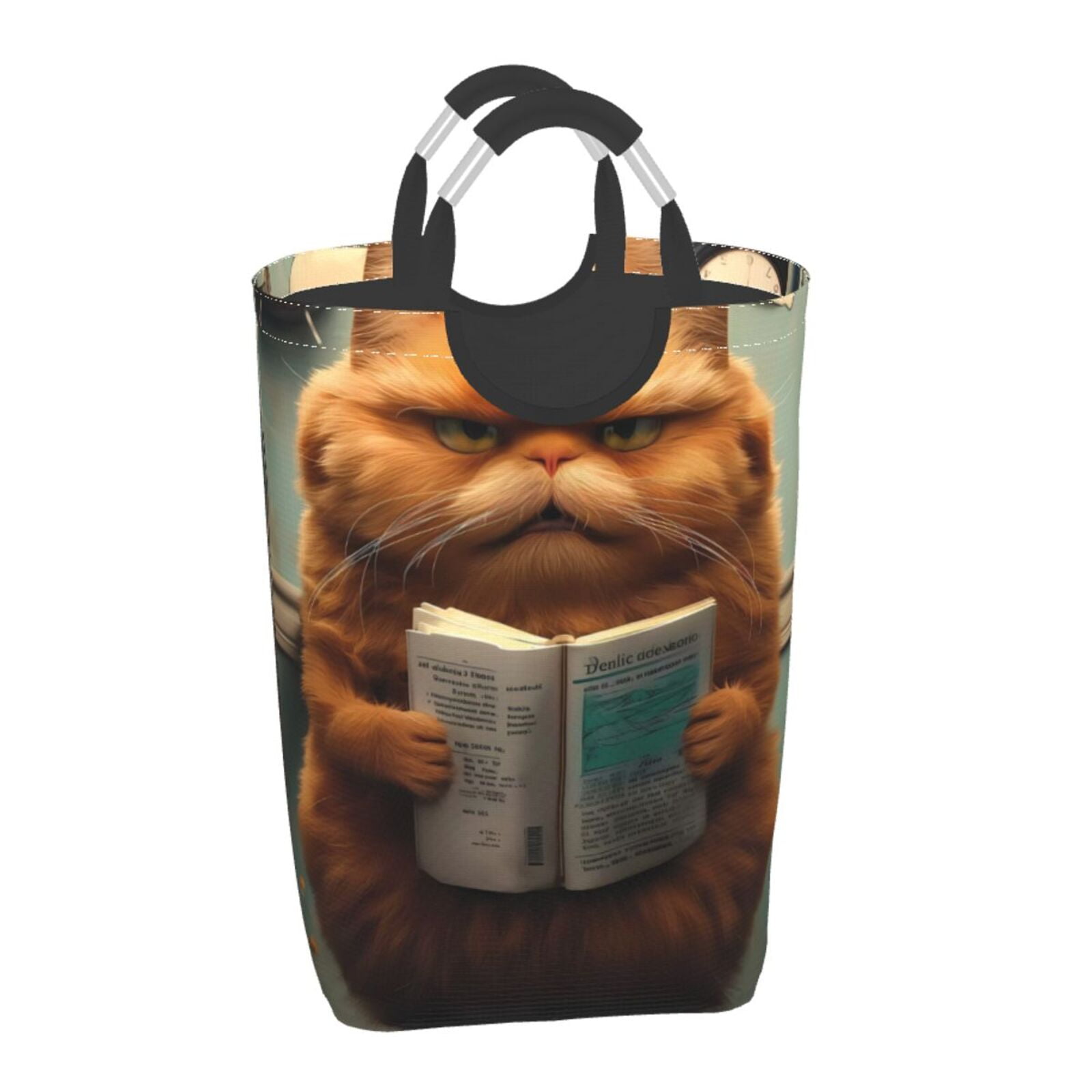 Giroia Grumpy Cat Reading Book for Travel Laundry Bag, Dirty Clothes ...