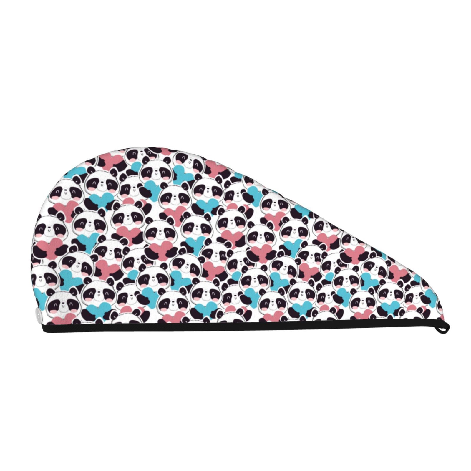 Giroia Heart Panda for Hair Caps with Buttons for Fast Drying Curly ...