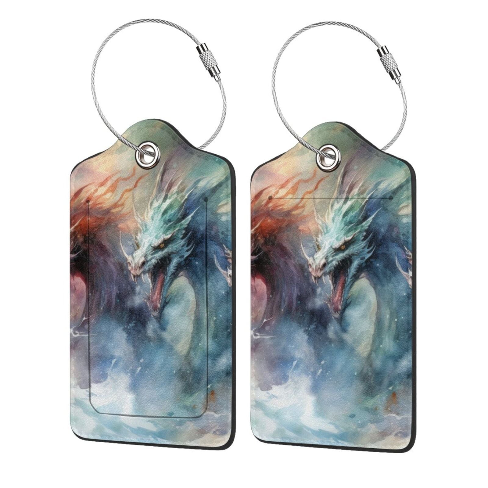 Giroia Ink Style Wave Dragon for Large Luggage Tags for Suitcases for ...