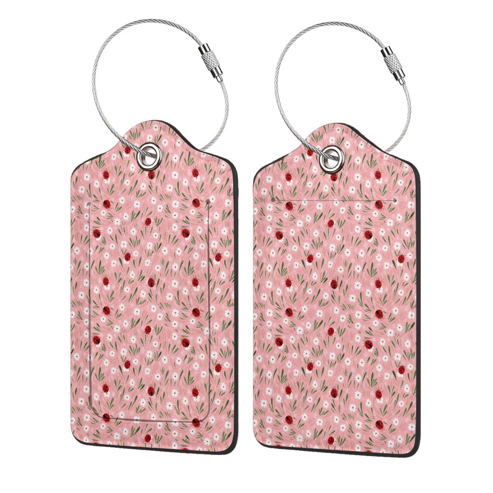Giroia Ladybug And Flowers for Large Luggage Tags for Suitcases for Men ...