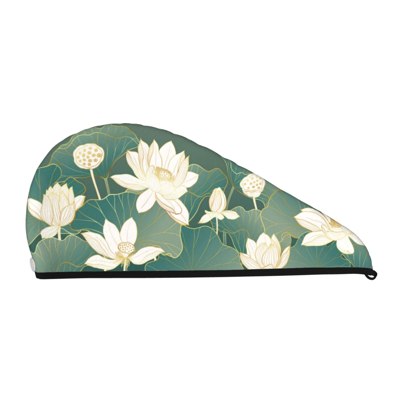 Giroia Lotus Golden Line for Hair Caps with Buttons for Fast Drying ...