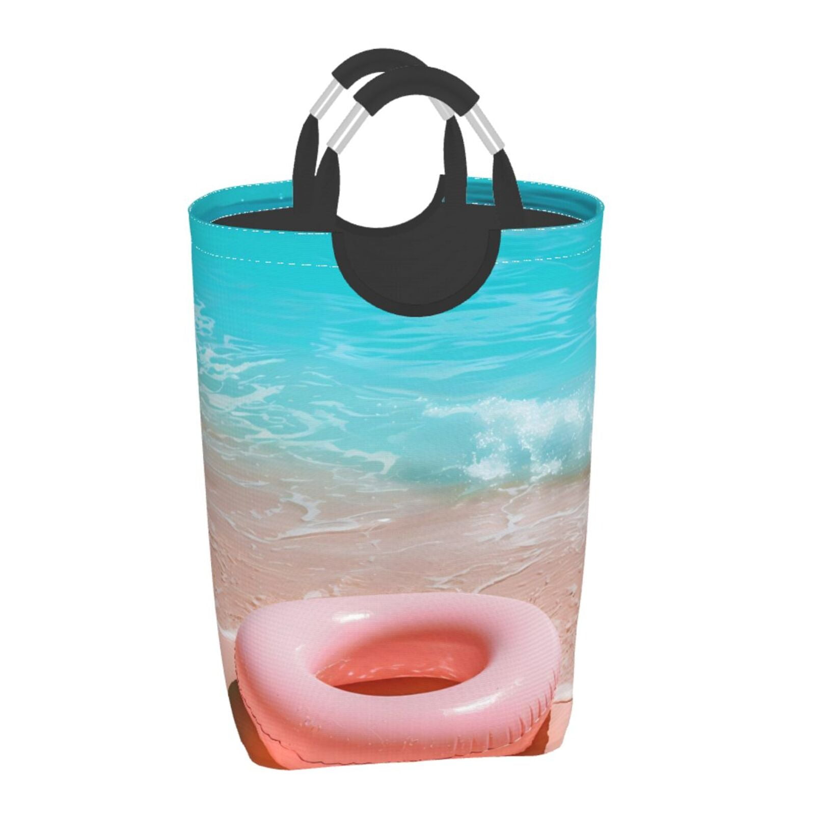 Giroia Pink Float Ring On Beach for Travel Laundry Bag, Dirty Clothes ...