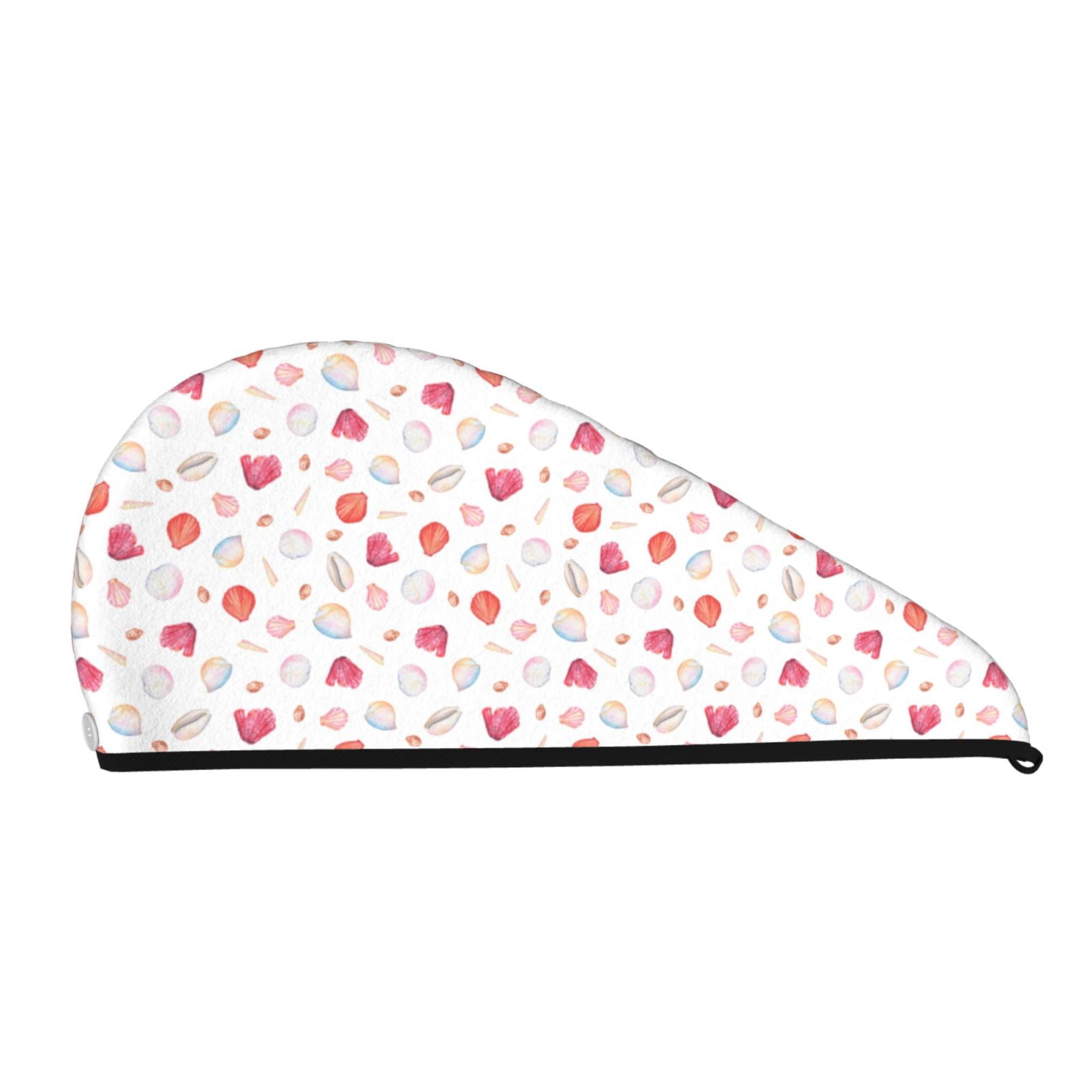 Giroia Red coral and scallop seashell for Hair Caps with Buttons for ...