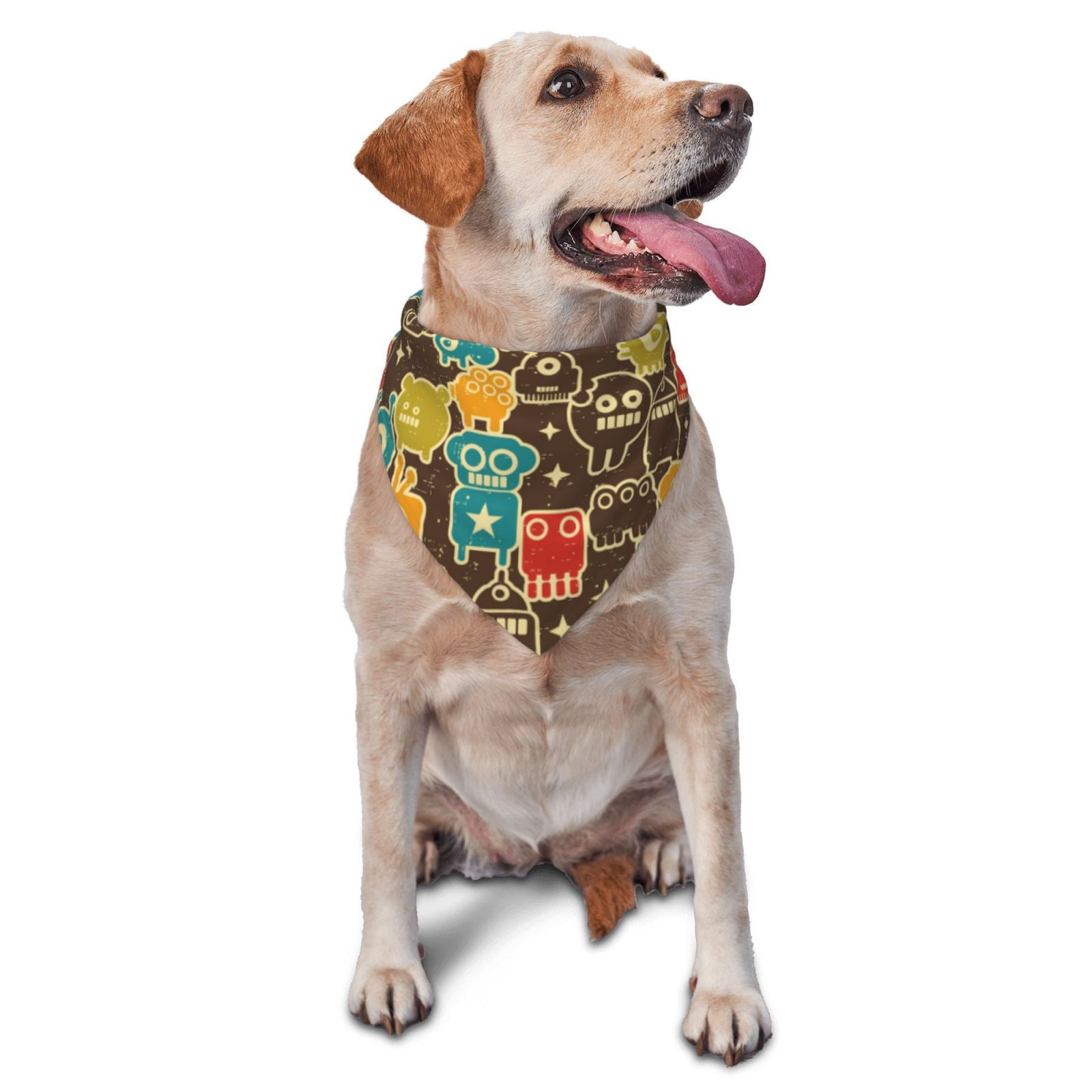 Giroia Robot and Monsters for Pet Safe Comfort Fit Dogs and Cats Scarf ...