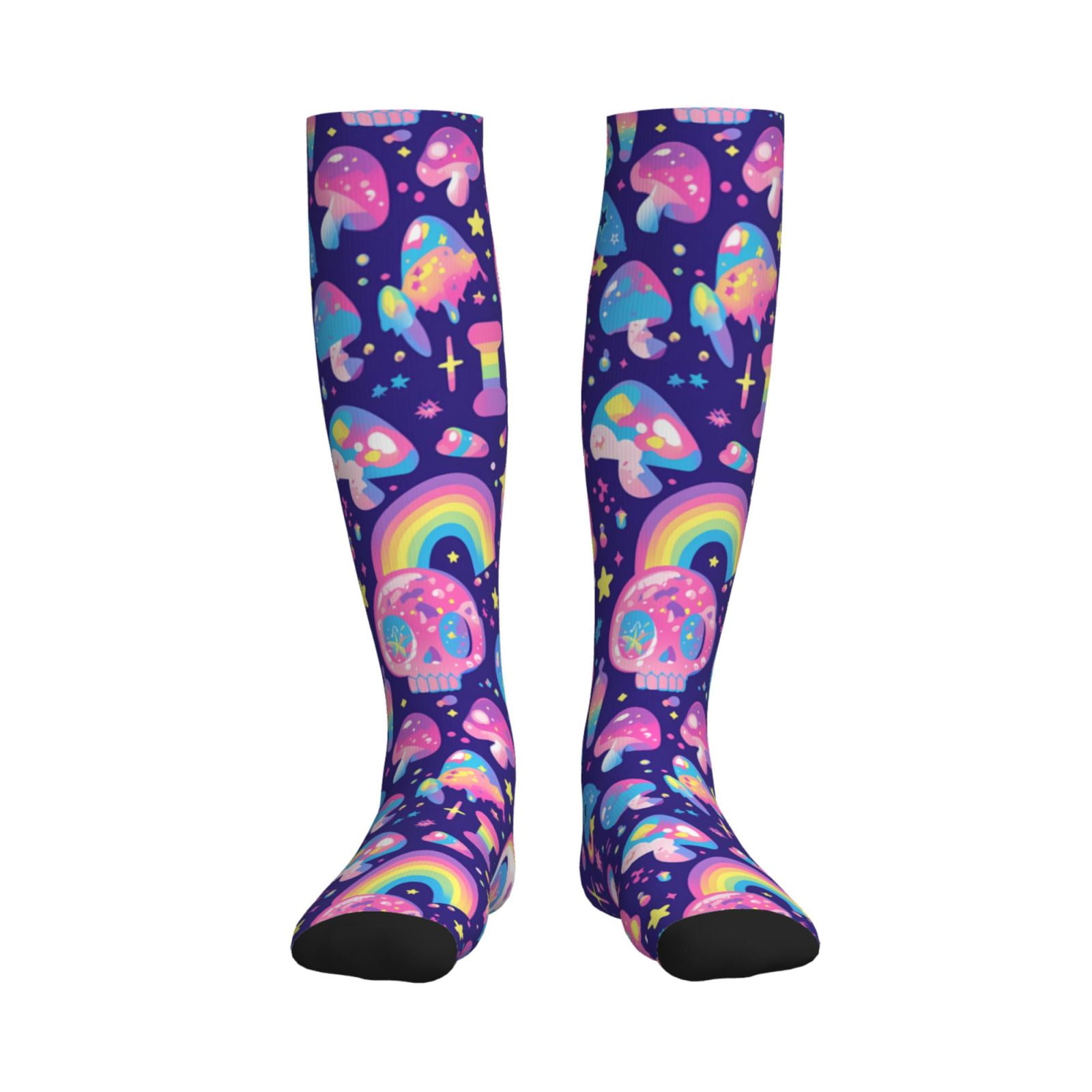Giroia Skull mushroom rainbow for Premium Sports Compression Socks for ...
