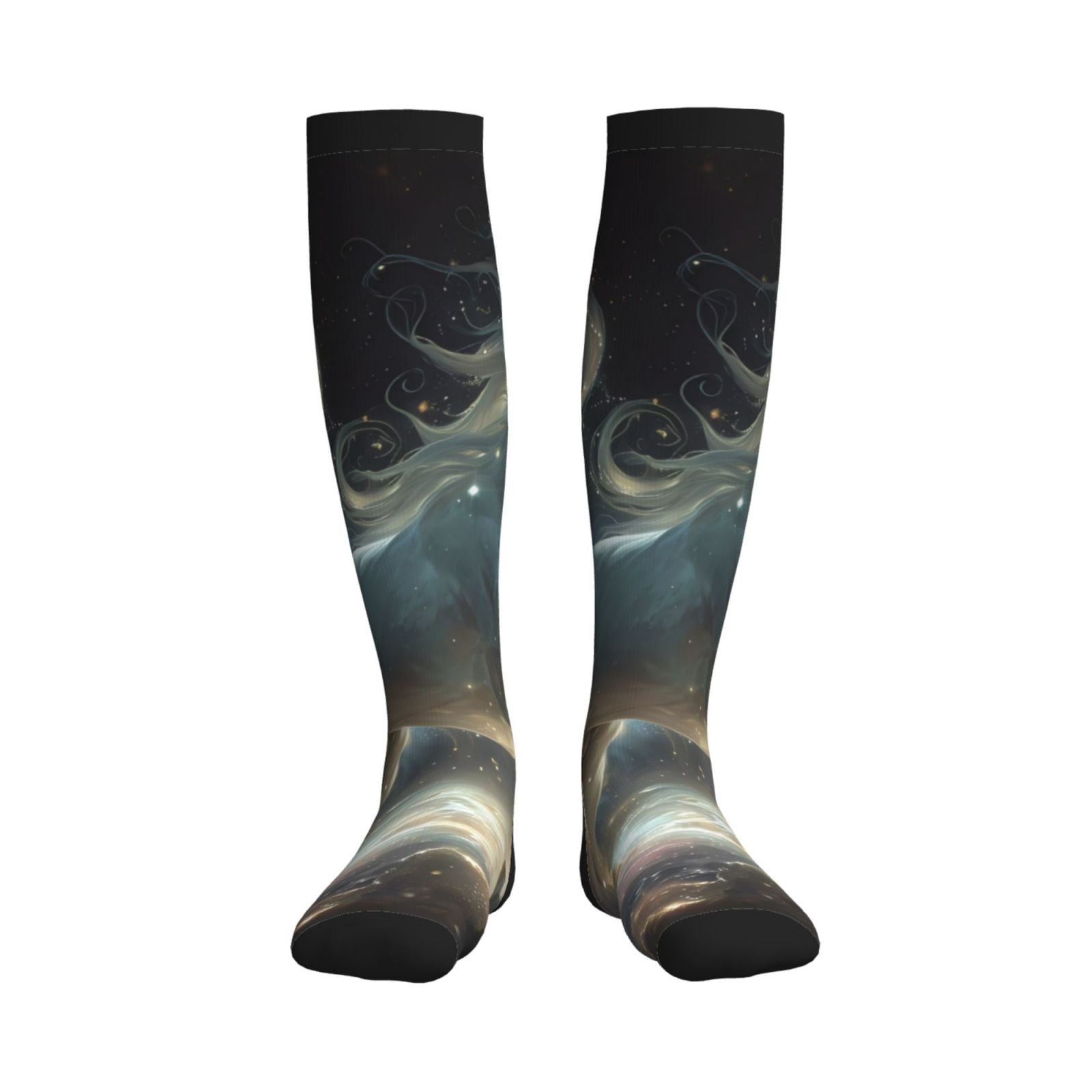 Giroia Space White Horse for Premium Sports Compression Socks for Men ...