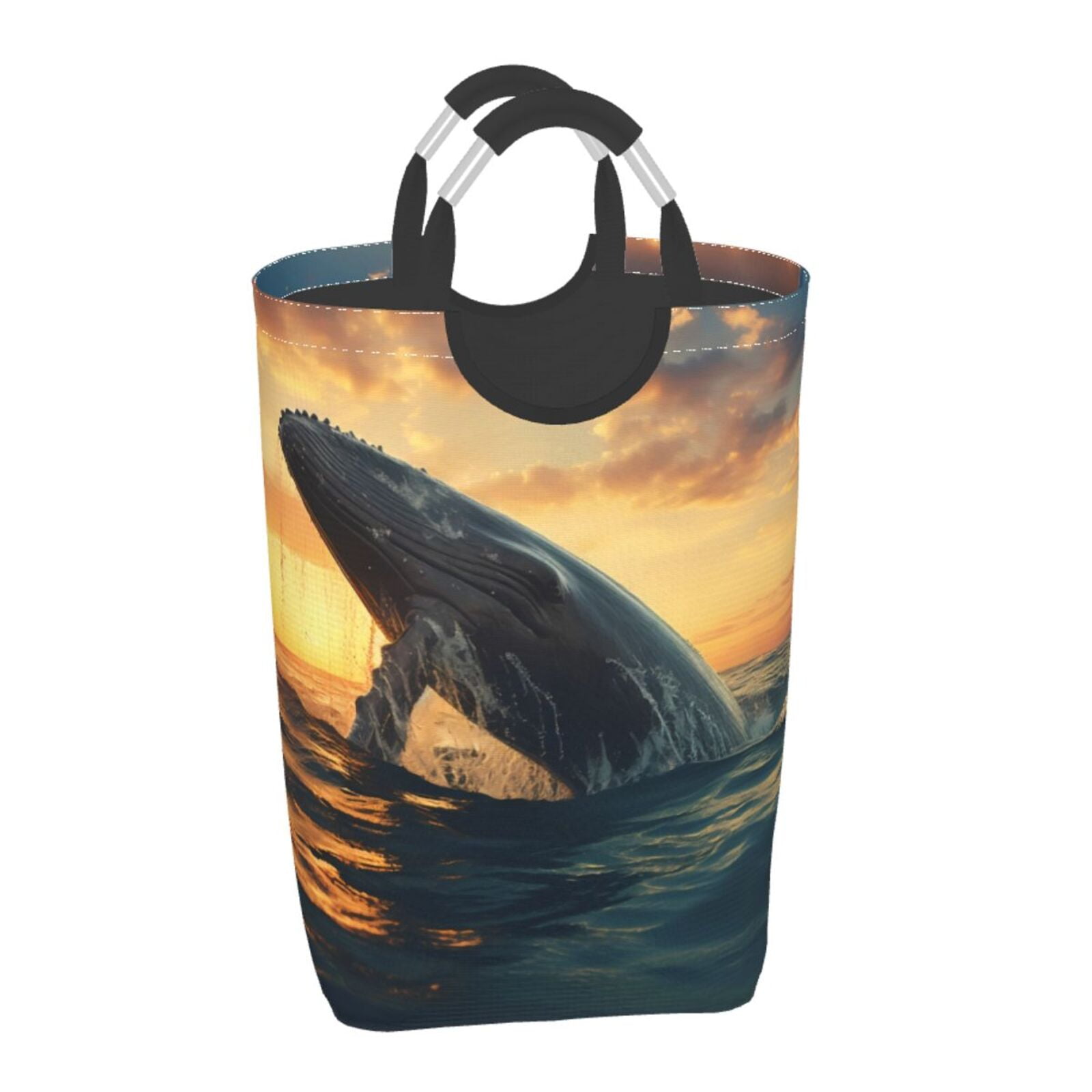 Giroia Sunset Ocean Whale for Travel Laundry Bag, Dirty Clothes ...