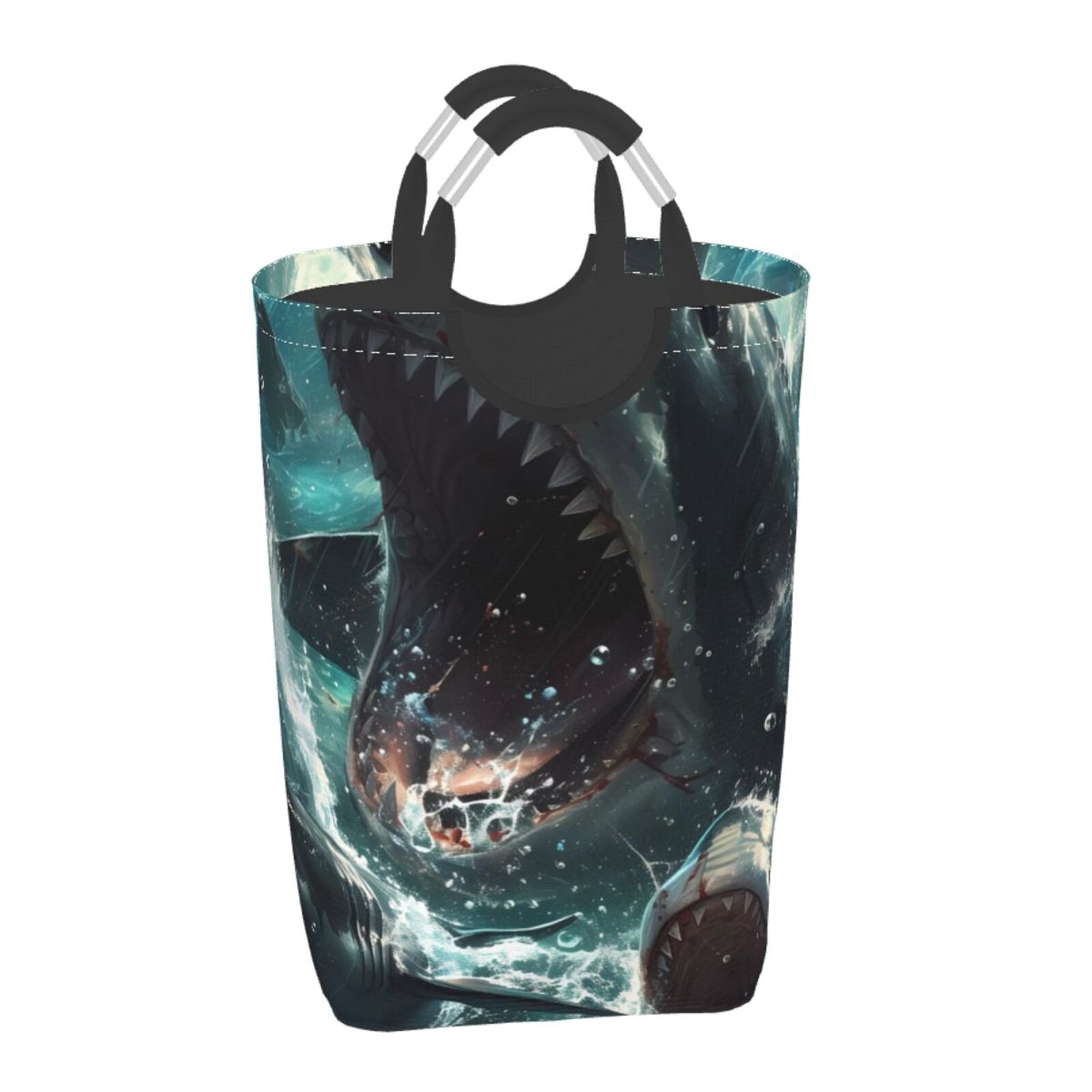 Giroia Wave Ocean Animal Shark for Travel Laundry Bag, Dirty Clothes ...