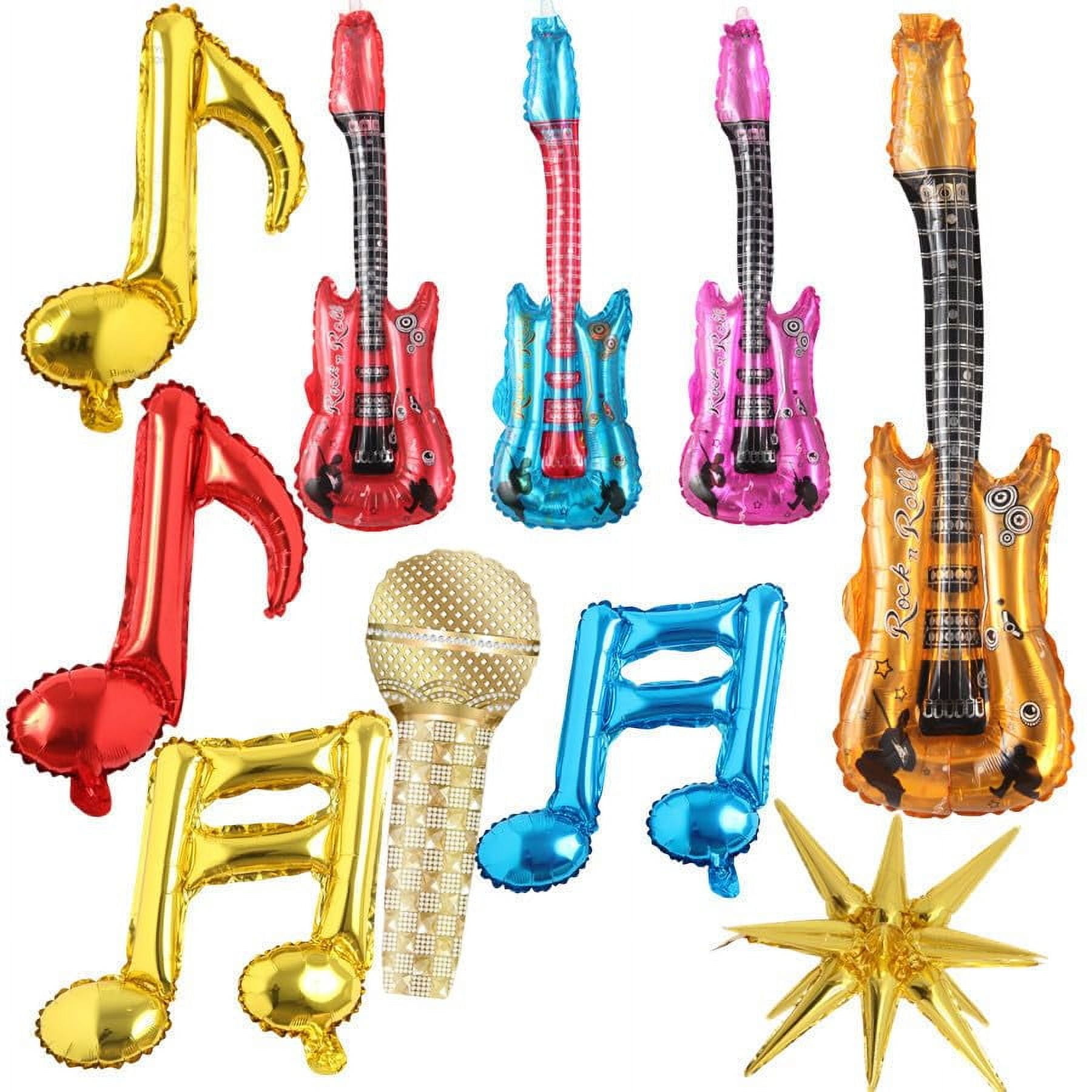 Girouette10pcs inflatable guitar music MSF2 note balloon,rock and roll ...