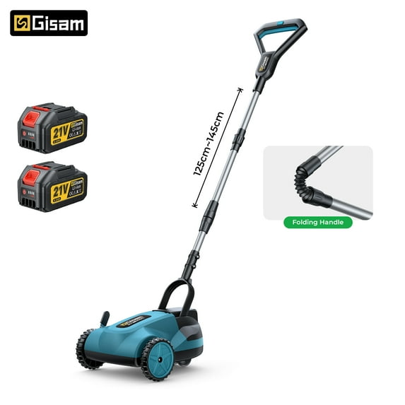 Gisam Brushless Lawn Mower Cordless 9 in Small Electric Handy Grass ...