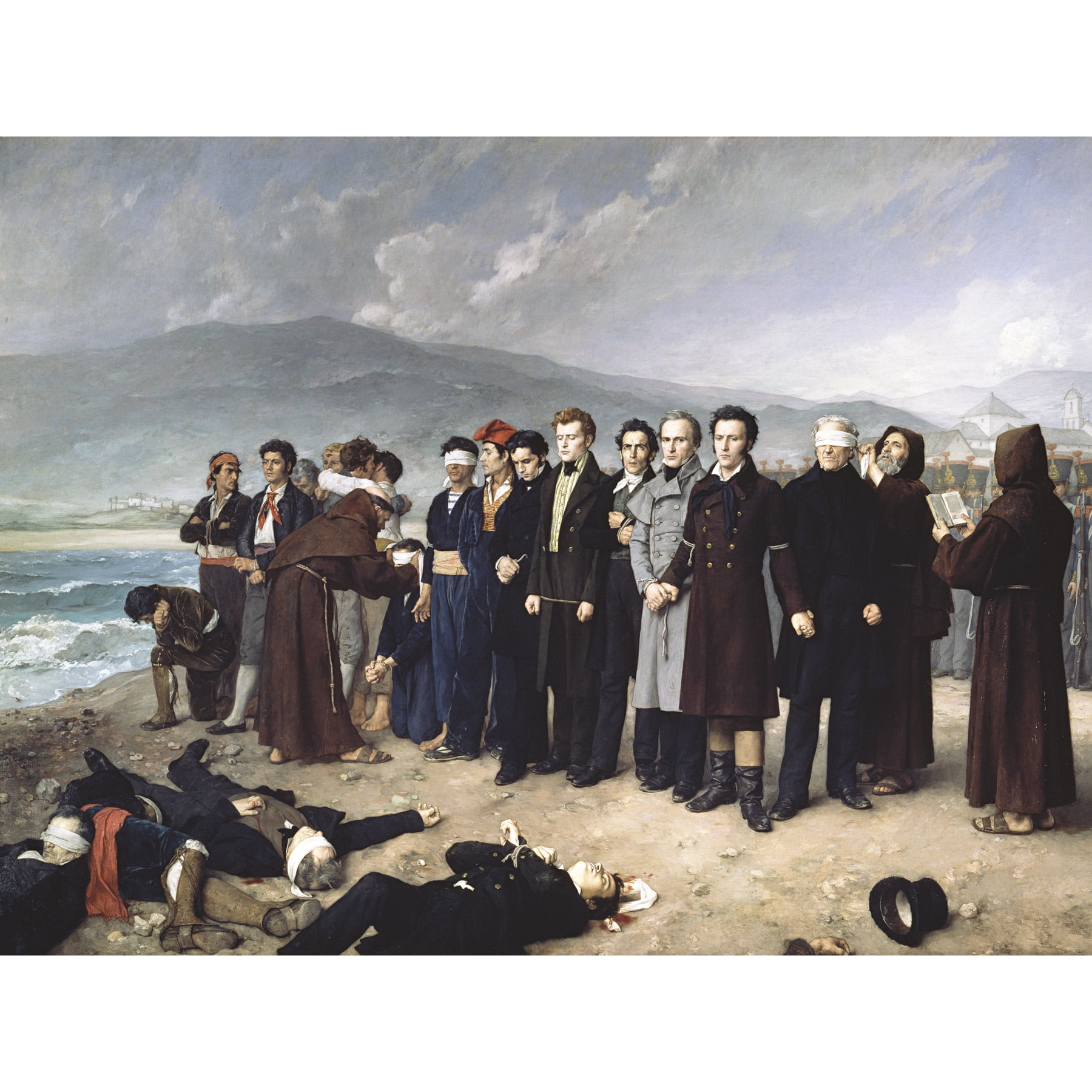 Gisbert Firing Squad Execution Torrijos Painting Extra Large Art Print ...