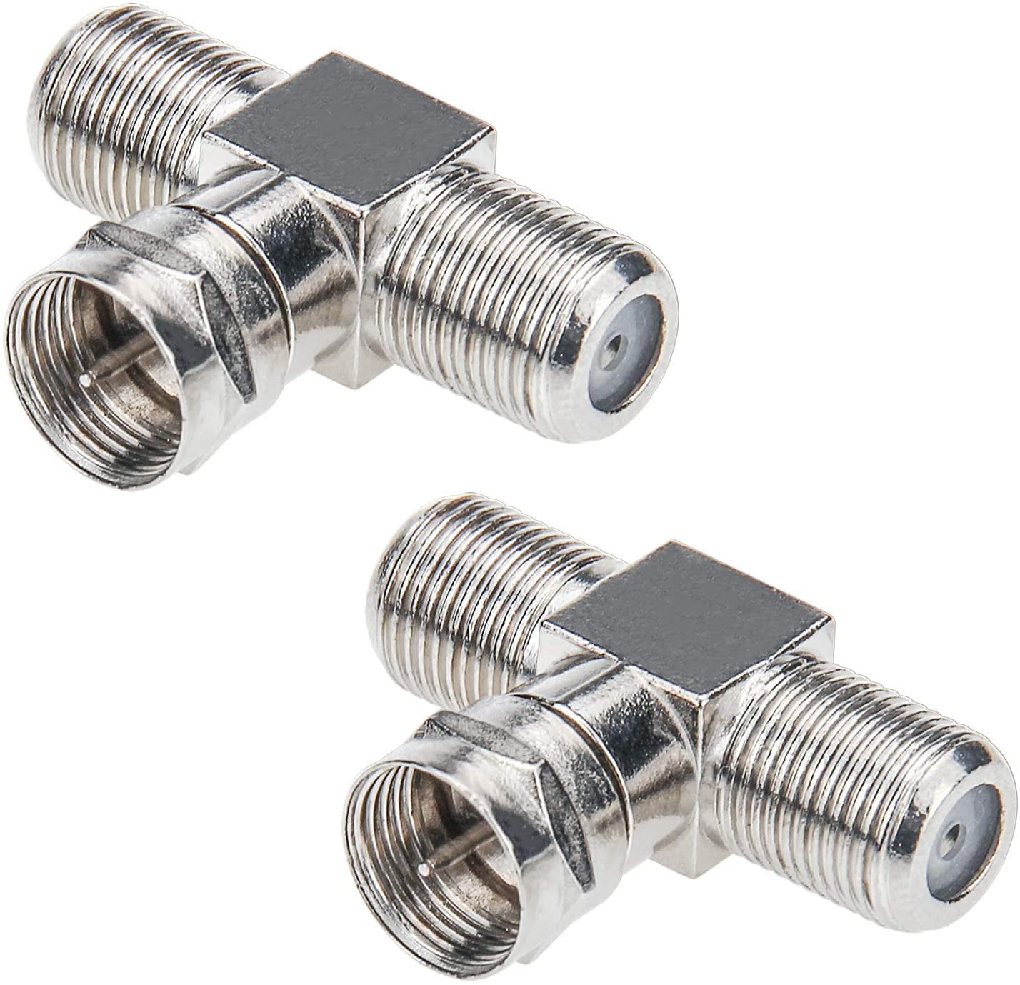 Gisneze Male RG6 to 2F Female Cable Splitter, 2 Pack - Walmart.com
