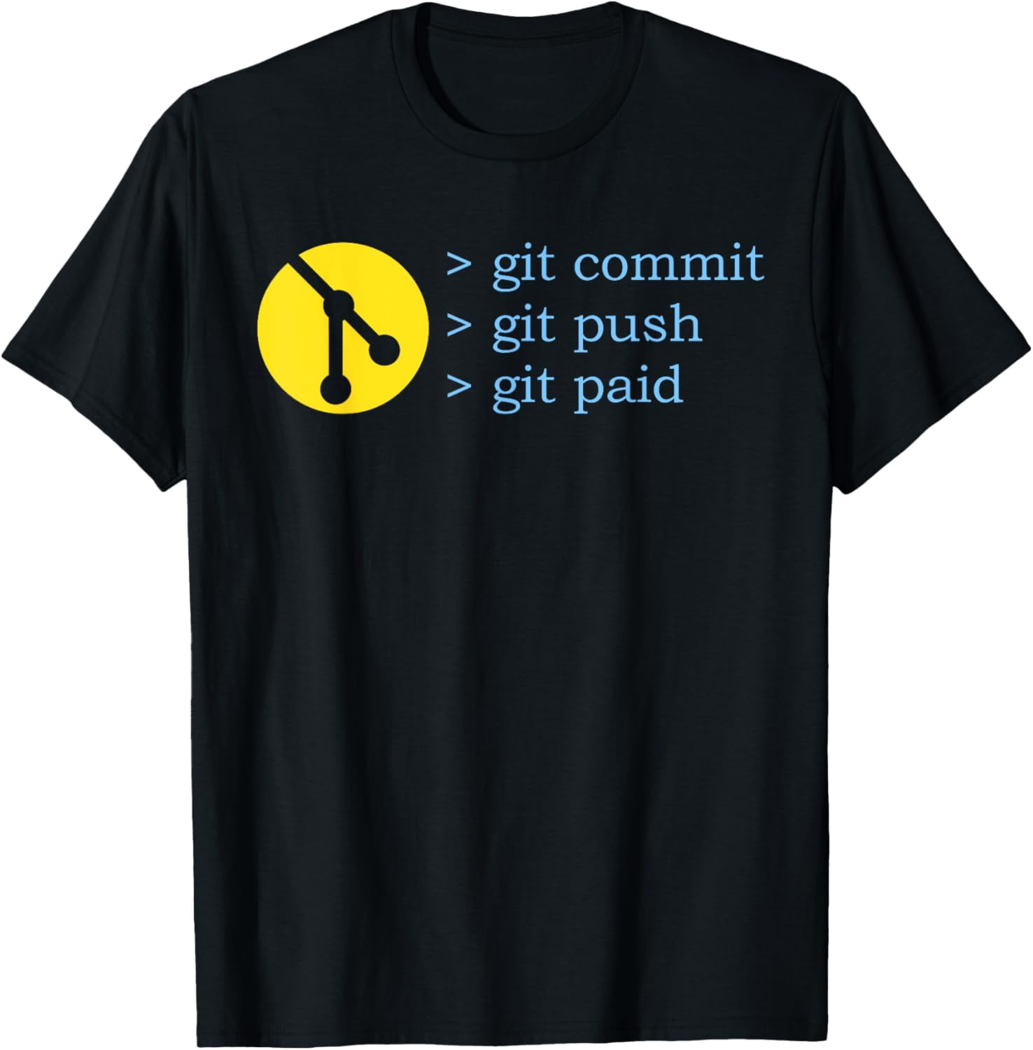 Git Commit Push Paid Programming T-Shirt - Walmart.com