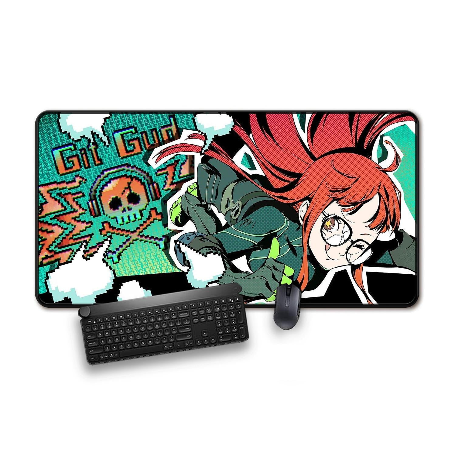 Git Gud Gaming Mousepad, Extra Large Anime Desk Mat with Anti-Slip ...