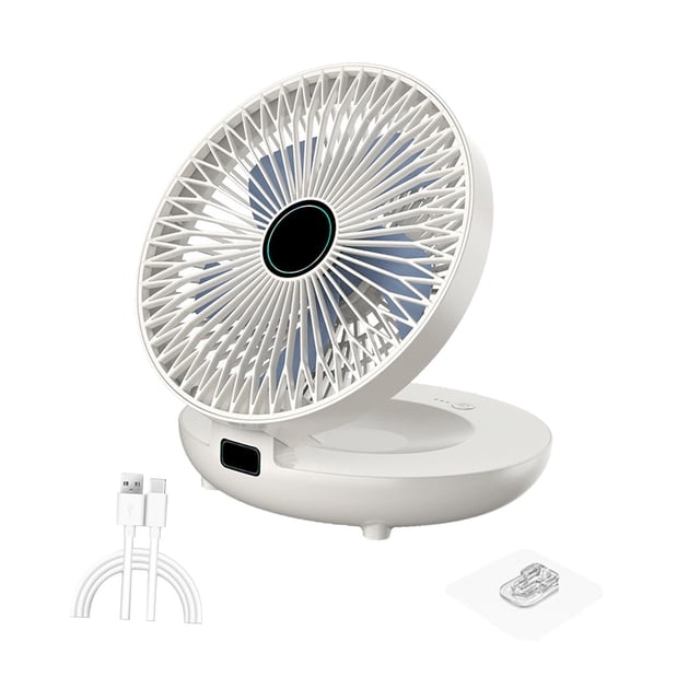 Gitohoni 2 in 1 Desk and Wall Fan Mini Portable Electric Fans 90 Degree ...