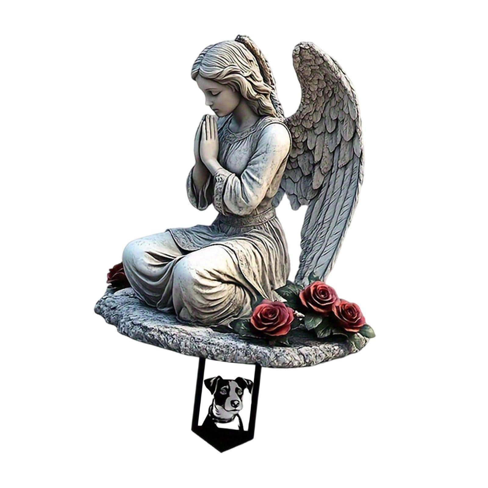 Gitohoni 2D Flat Acrylic Memorial Angel Garden Stake 20x30cm Decorative ...