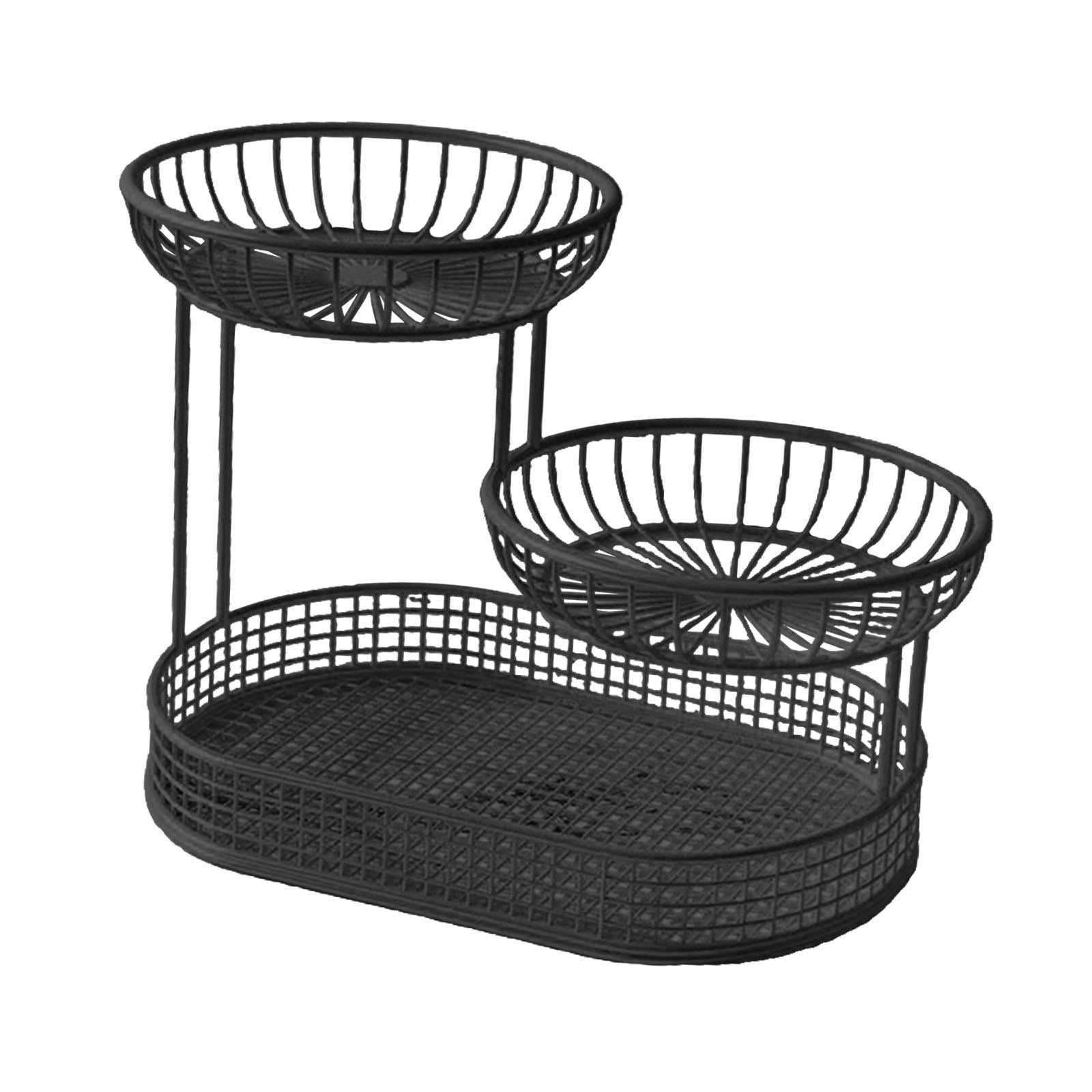 Gitohoni 3 Tier Fruit Basket Wire Basket Stand Container Table ...