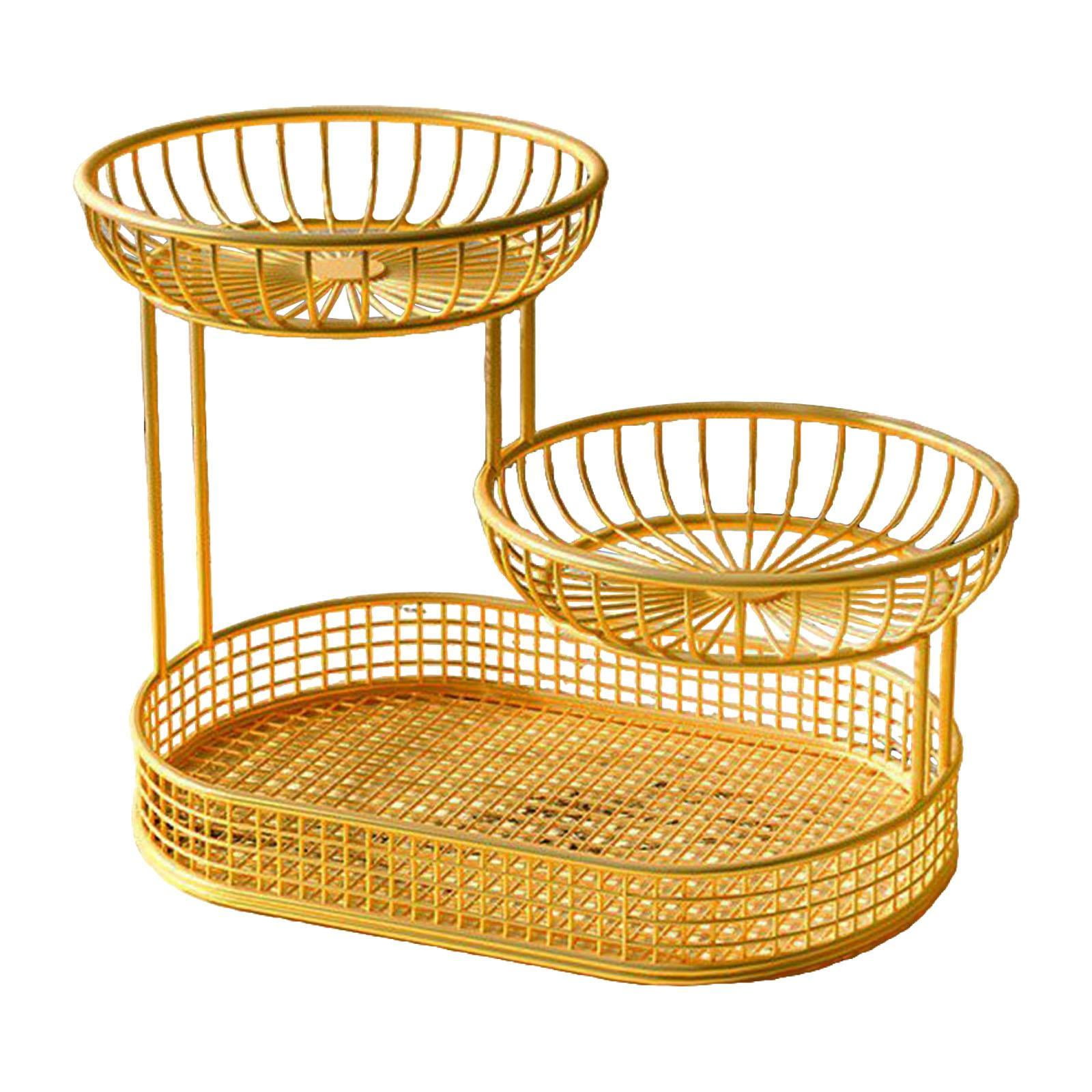 Gitohoni 3 Tier Fruit Basket Wire Basket Stand Container Table ...