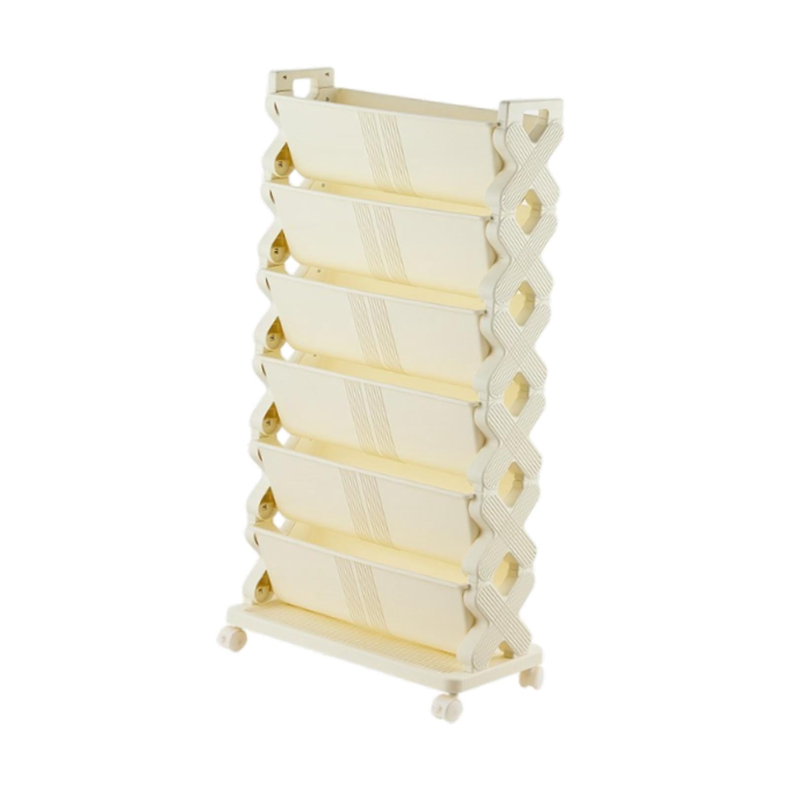 Gitohoni 6 Tier Book Shelf Bookcase Display Rack Multifunctional Floor ...
