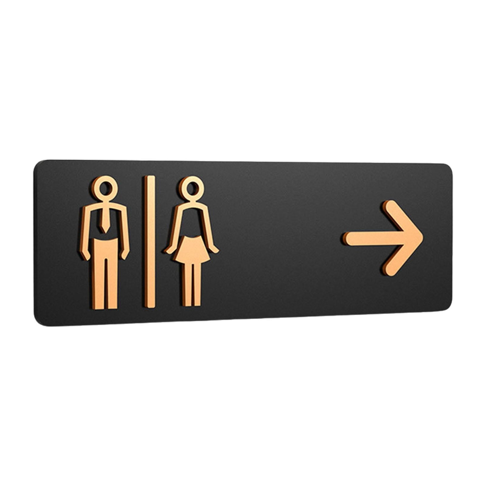 Gitohoni Acrylic Toilet Sign Washroom Sign Men Women Multifunctional WC ...