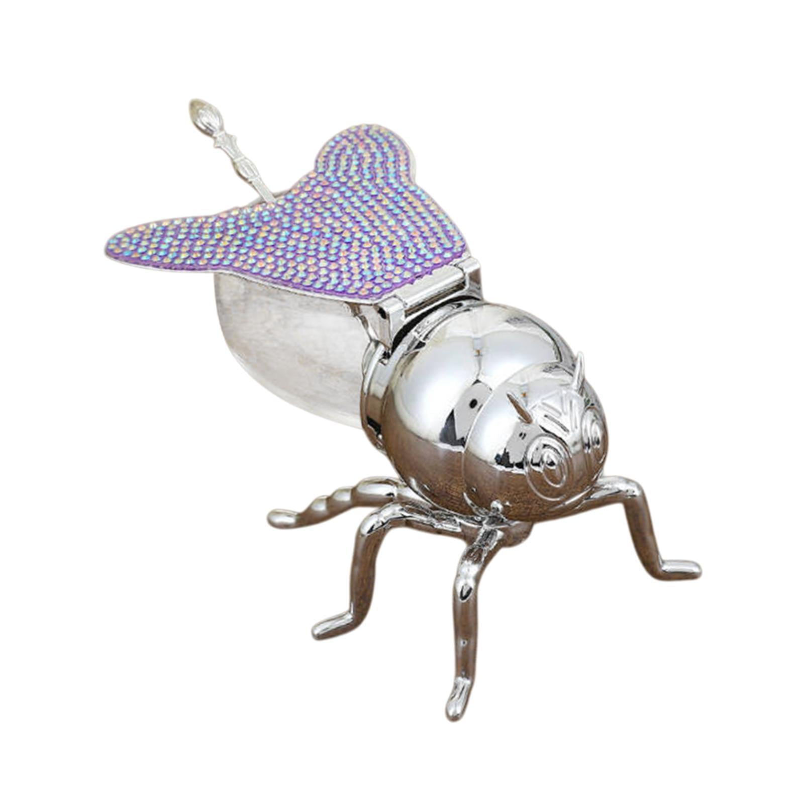 Gitohoni Bee Honey Jar Condiment Pot with Spoon Novelty Glass Syrup ...