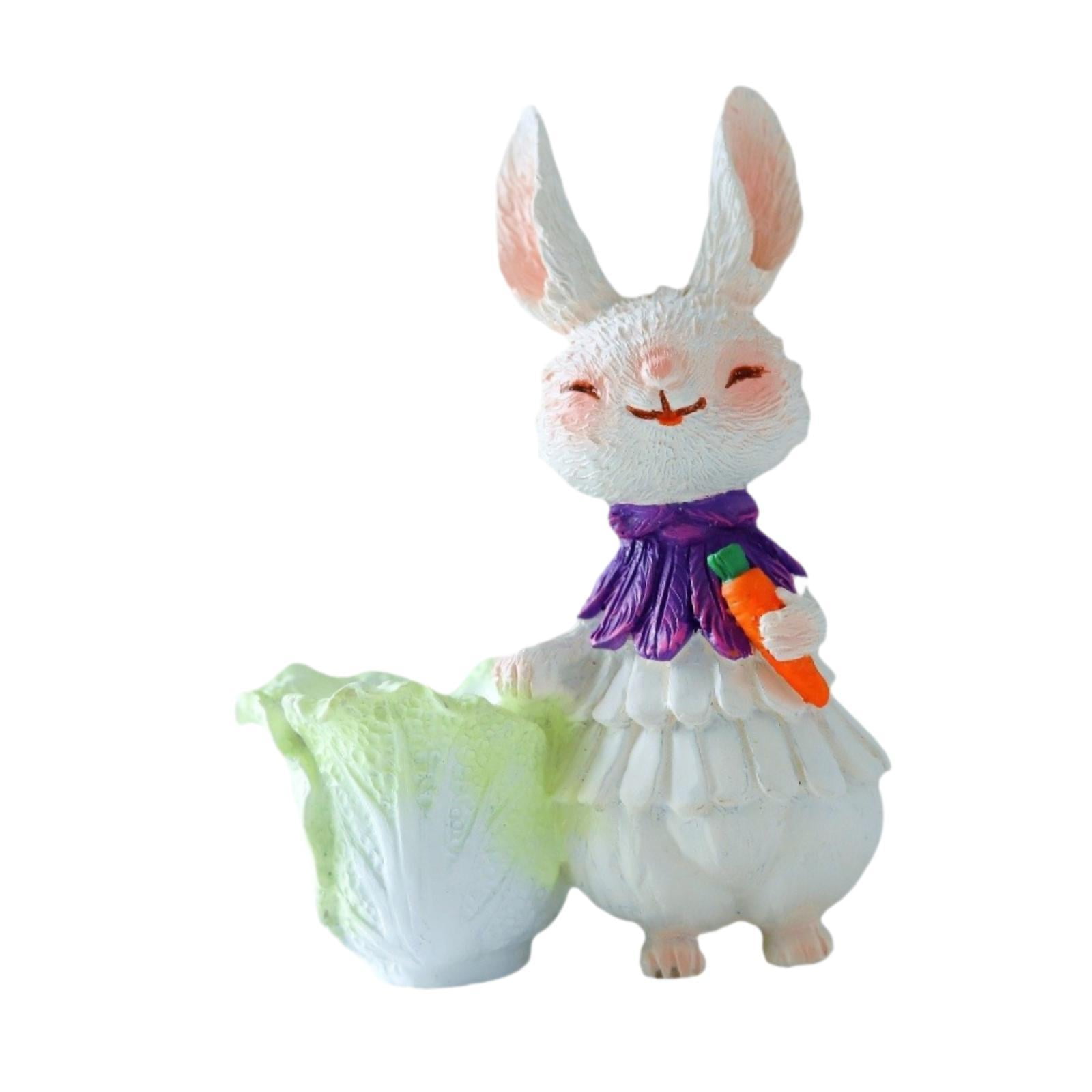 Gitohoni Easter Bunny Statue Flower Pot Animal Sculpture for Indoor ...