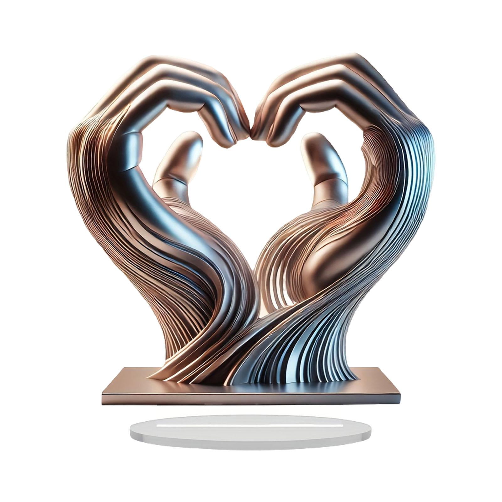 Gitohoni Love Finger Statue Hand Gesture Figurine Collectible Heart ...