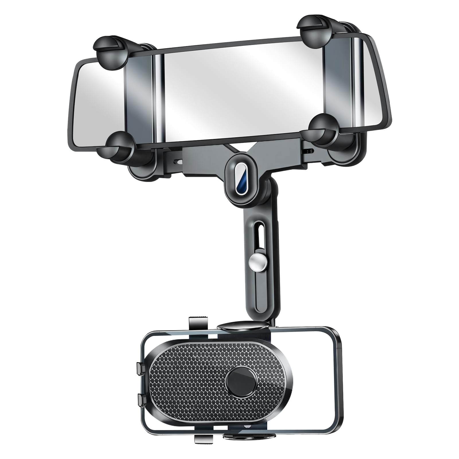 Gitohoni Rearview Mirror Phone Holder for Car - 360° Rotating and ...