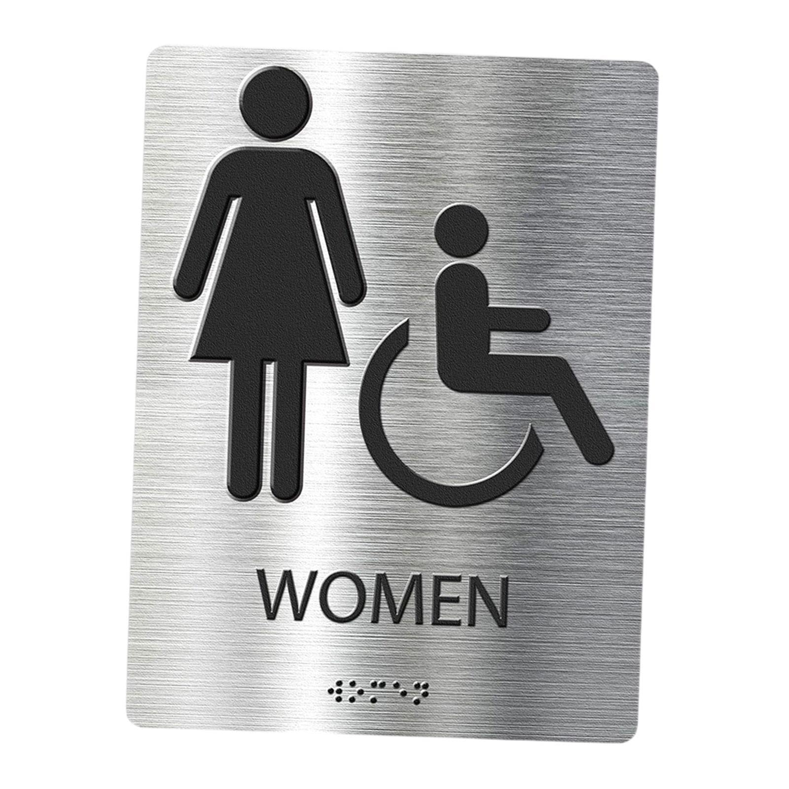 Gitohoni Restroom Sign Washroom Sign Metal Plate Signage Board Modern ...