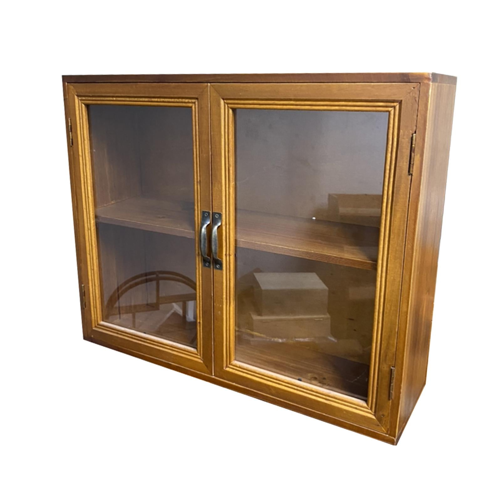 Gitohoni Retro Storage Cabinet Cups Display Cabinet Tabletop Mini ...