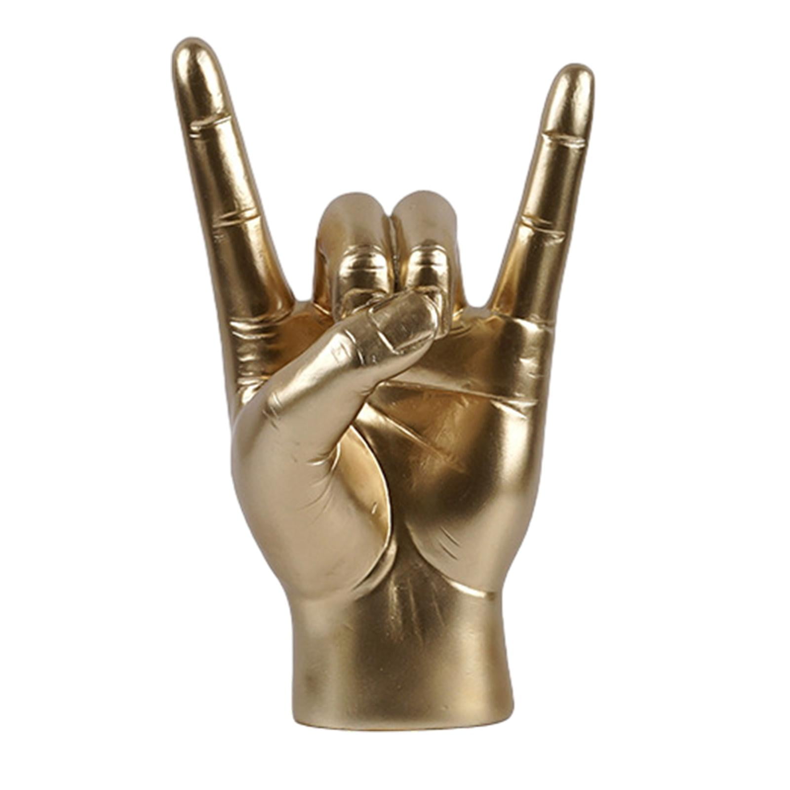 Gitohoni Rock Hand Gesture Statue Craft Creative Resin Table ...