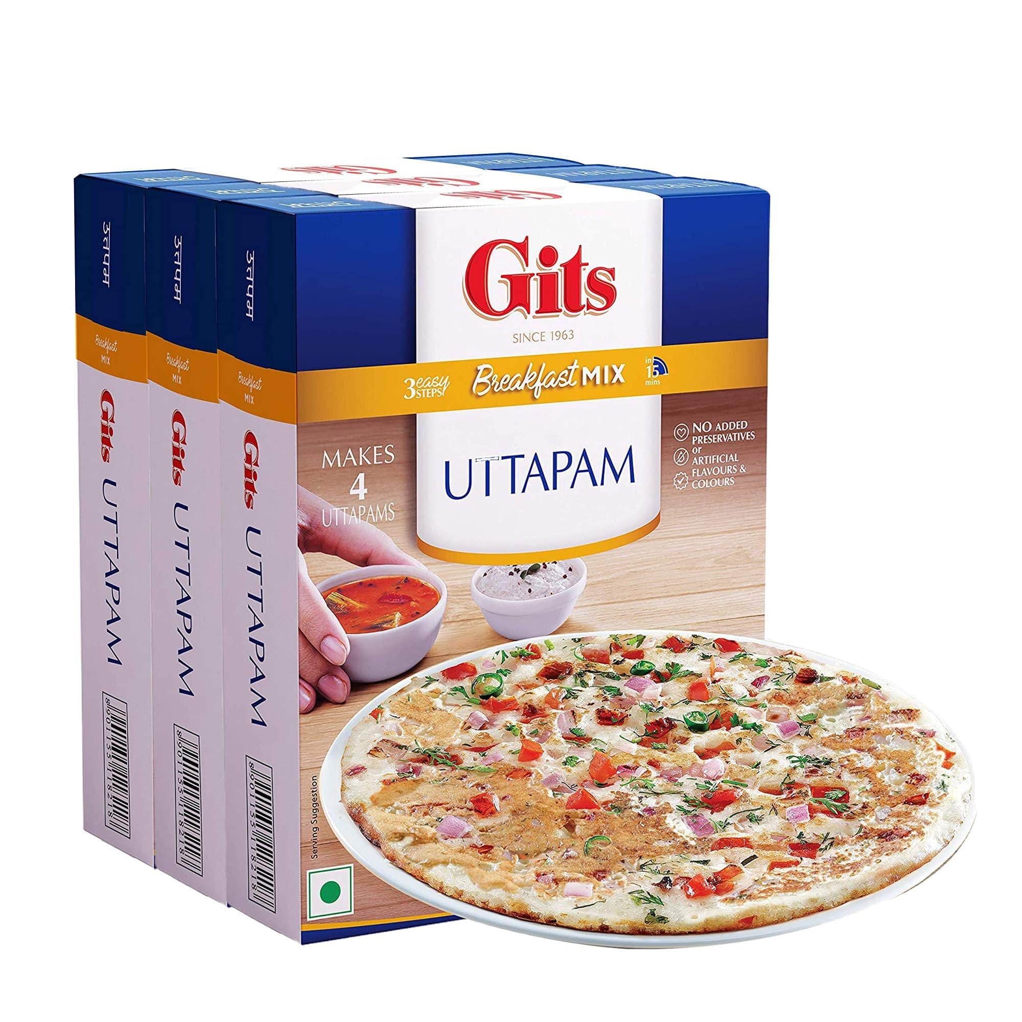 Gits Instant MiBo- 600gm ITL1 (Pack of 3 200gm) | Ready to Cook Indian ...