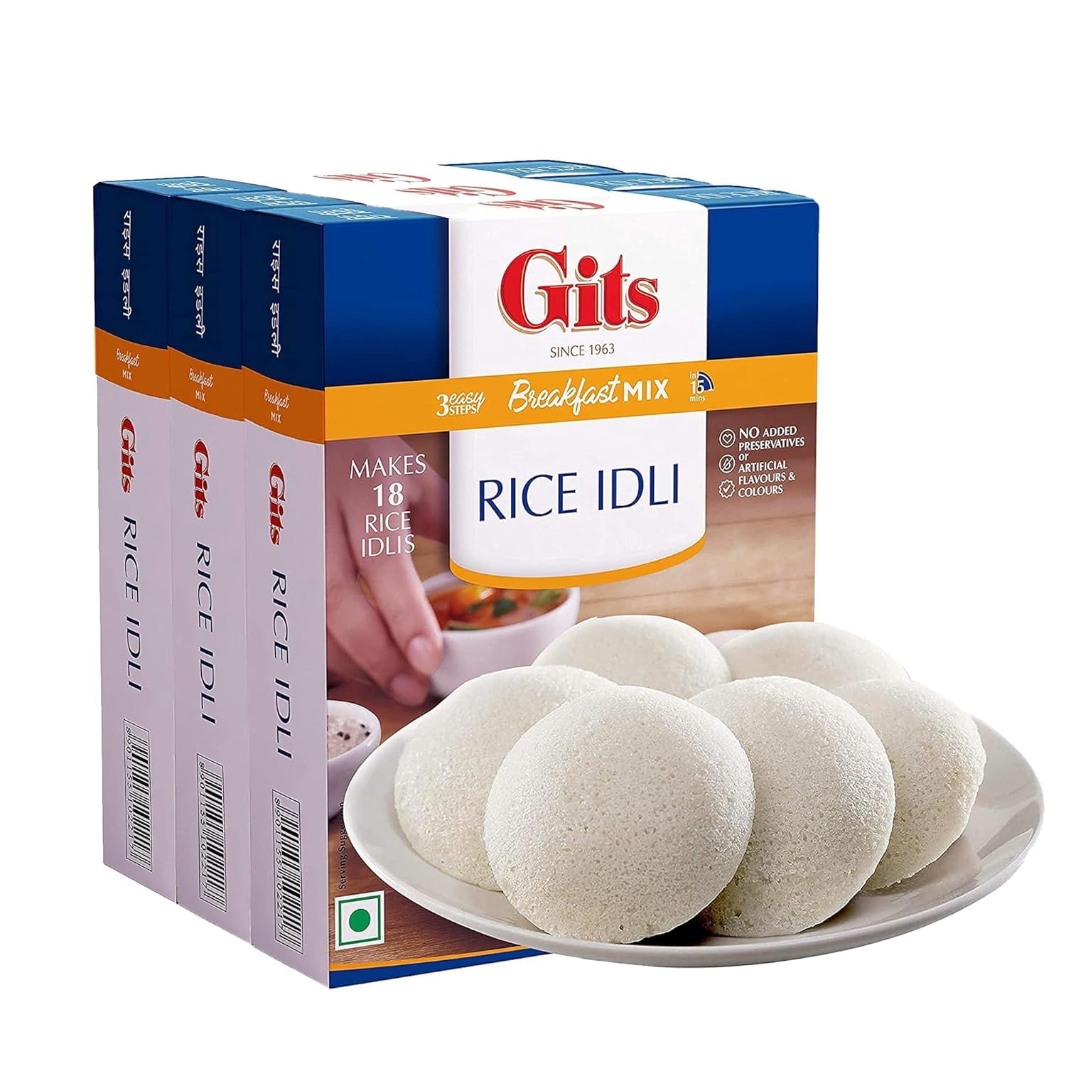 Gits, Rice Idli Instant Mix, Pack of 3, Ready to Cook Indian Meal ...