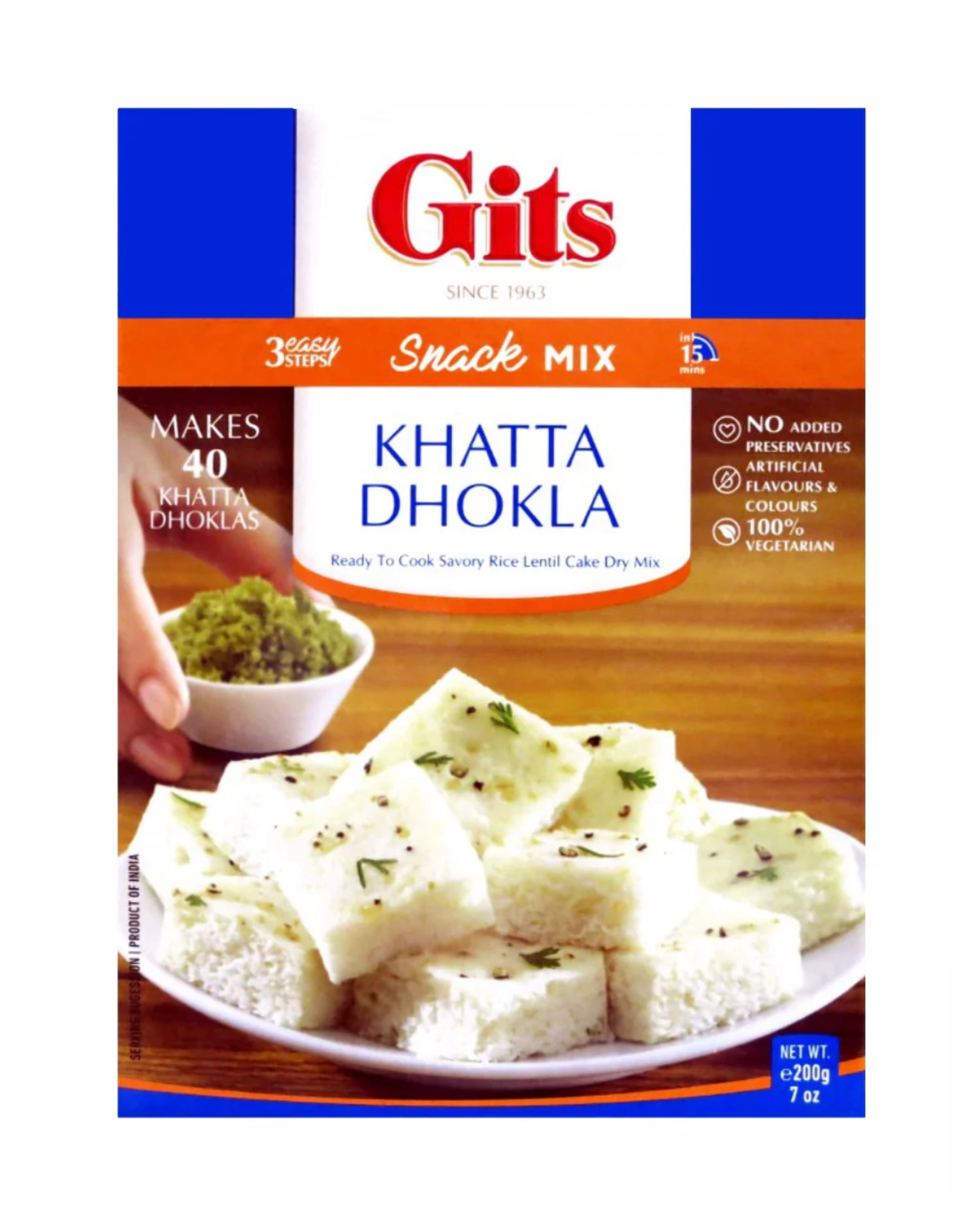 Gits Instant Mix Khatta Dhokla 200gm - Walmart.com