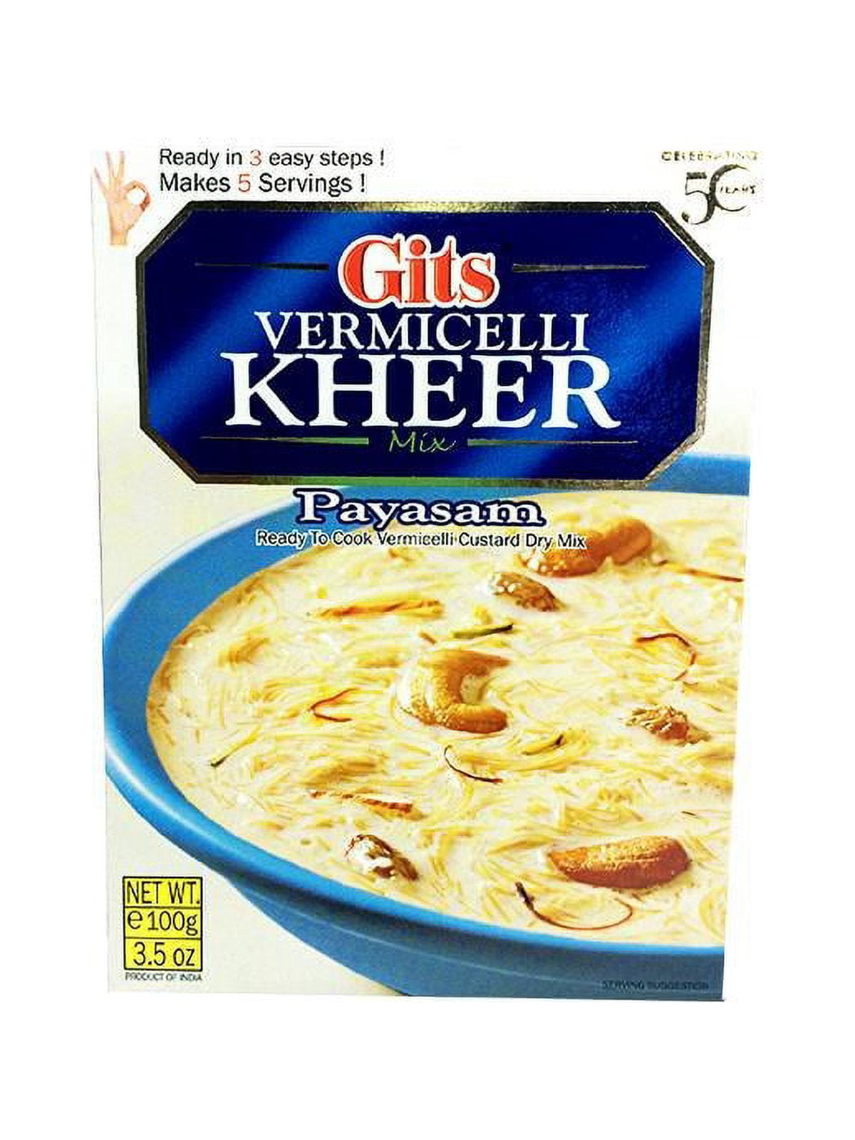 Gits Instant Mix Vermicelli Kheer 100g - Walmart.com