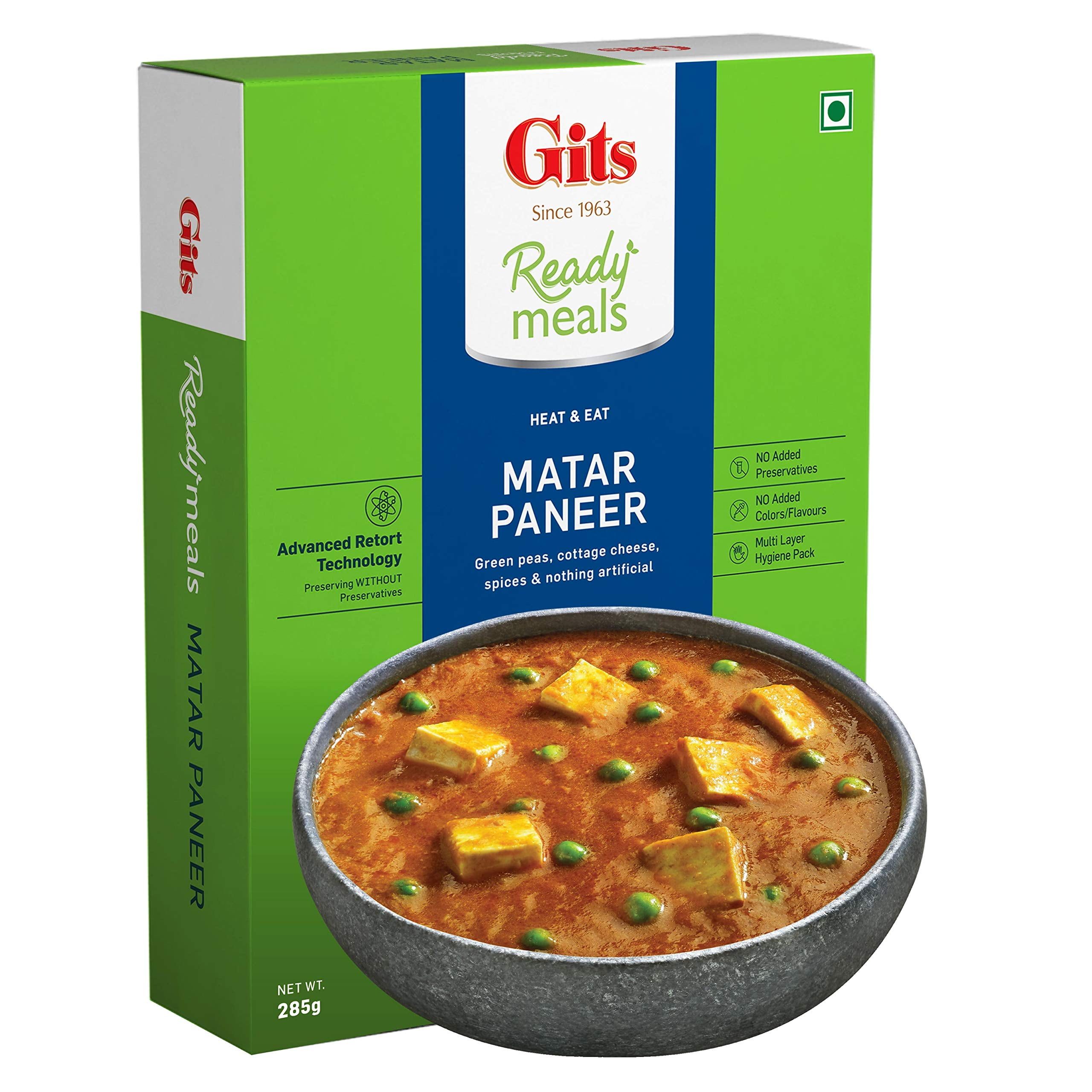 Gits Ready Meal Matar Paneer 285gm - Walmart.com