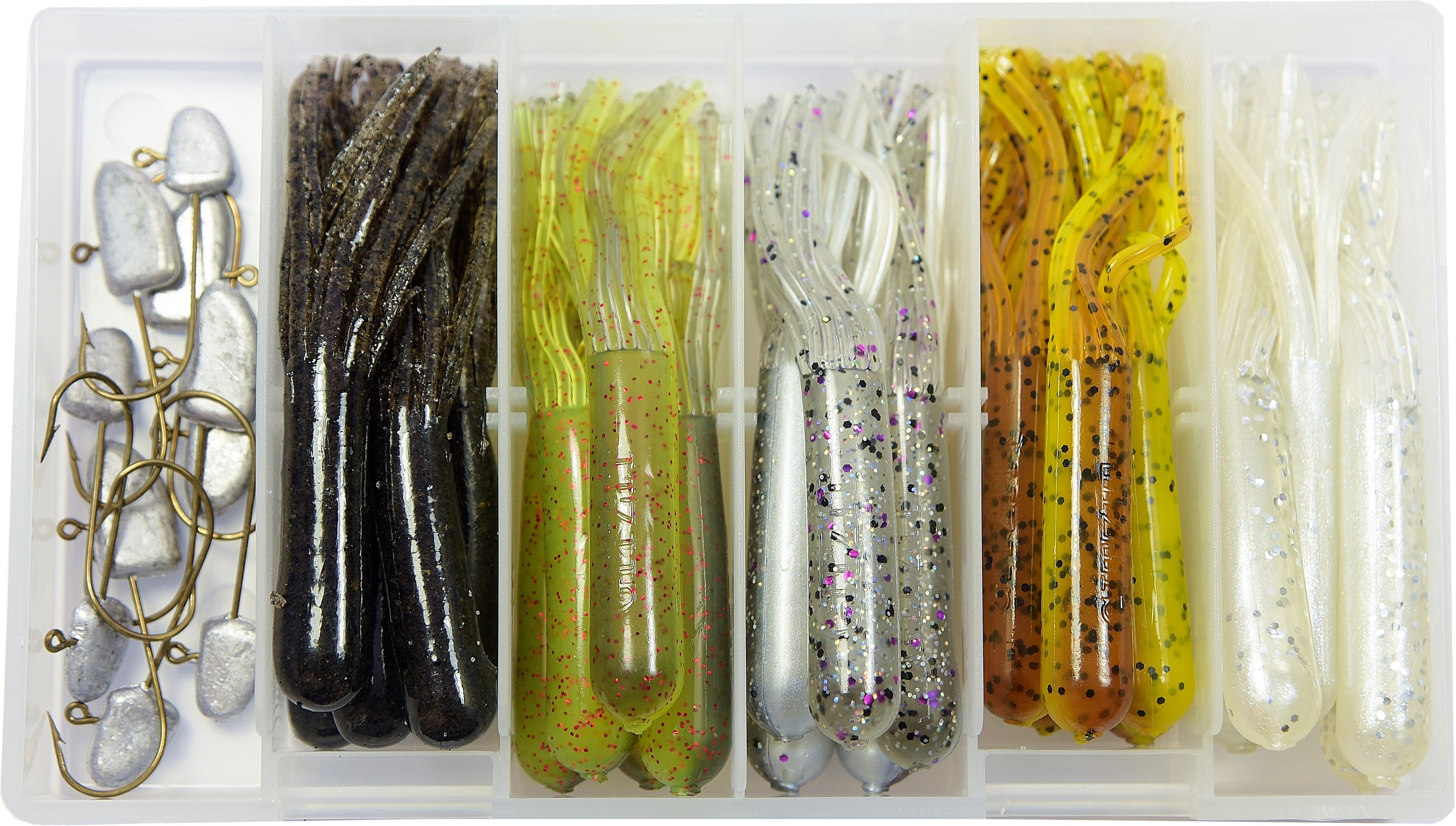 Gitzit Fat Tubes Assortment 3.5'' (25)Tubes (10)Jigheads 35pc - Walmart.com