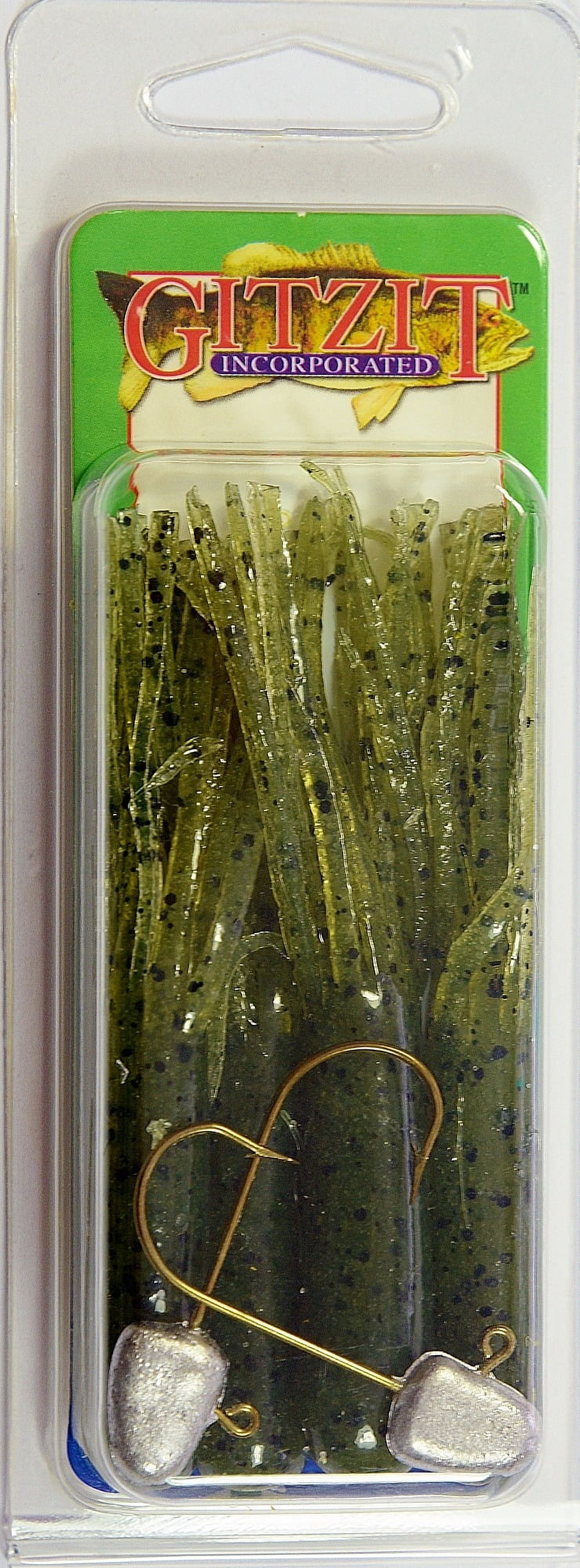 Gitzit Fat Tubes 3.5'' Green Craw 6pc - Walmart.com