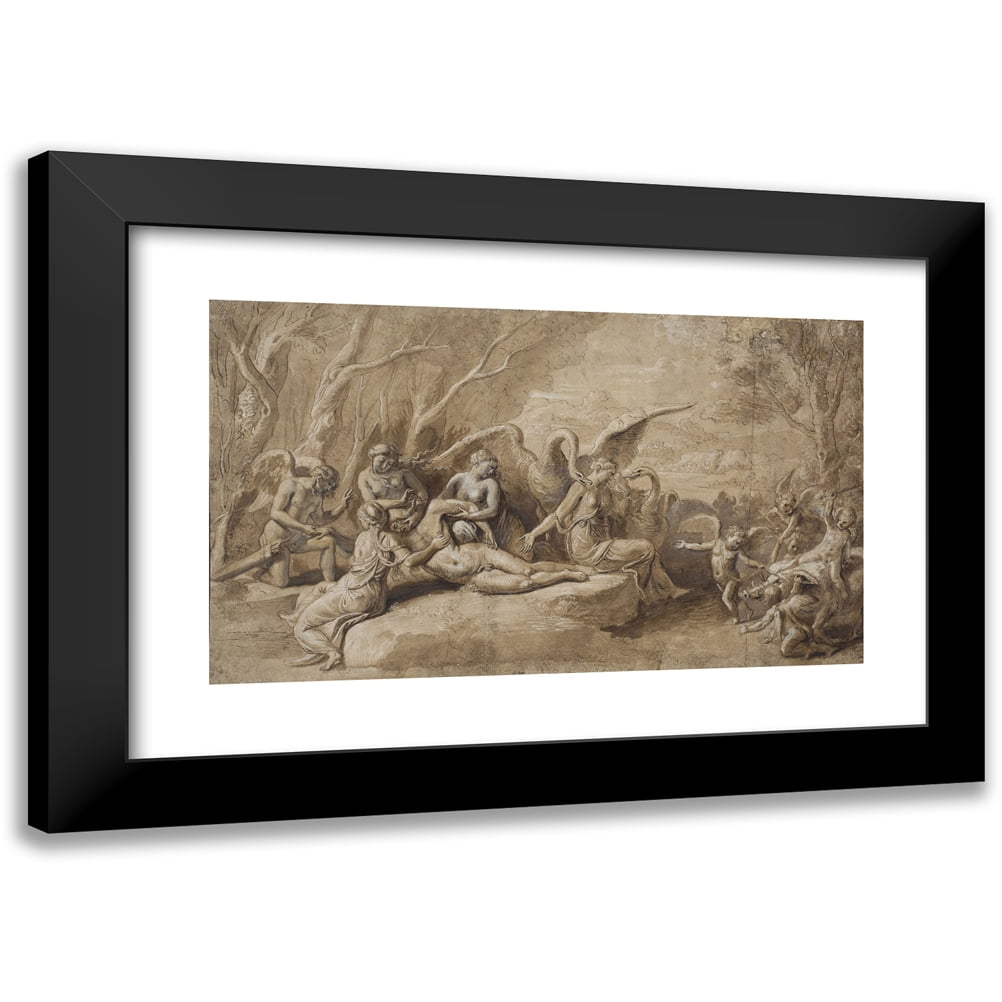 Giulio Romano 18x12 Black Modern Framed Museum Art Print Titled - Venus ...