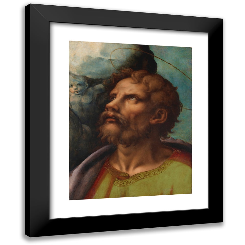 Giulio Romano 19x24 Black Modern Framed Museum Art Print Titled - Head ...